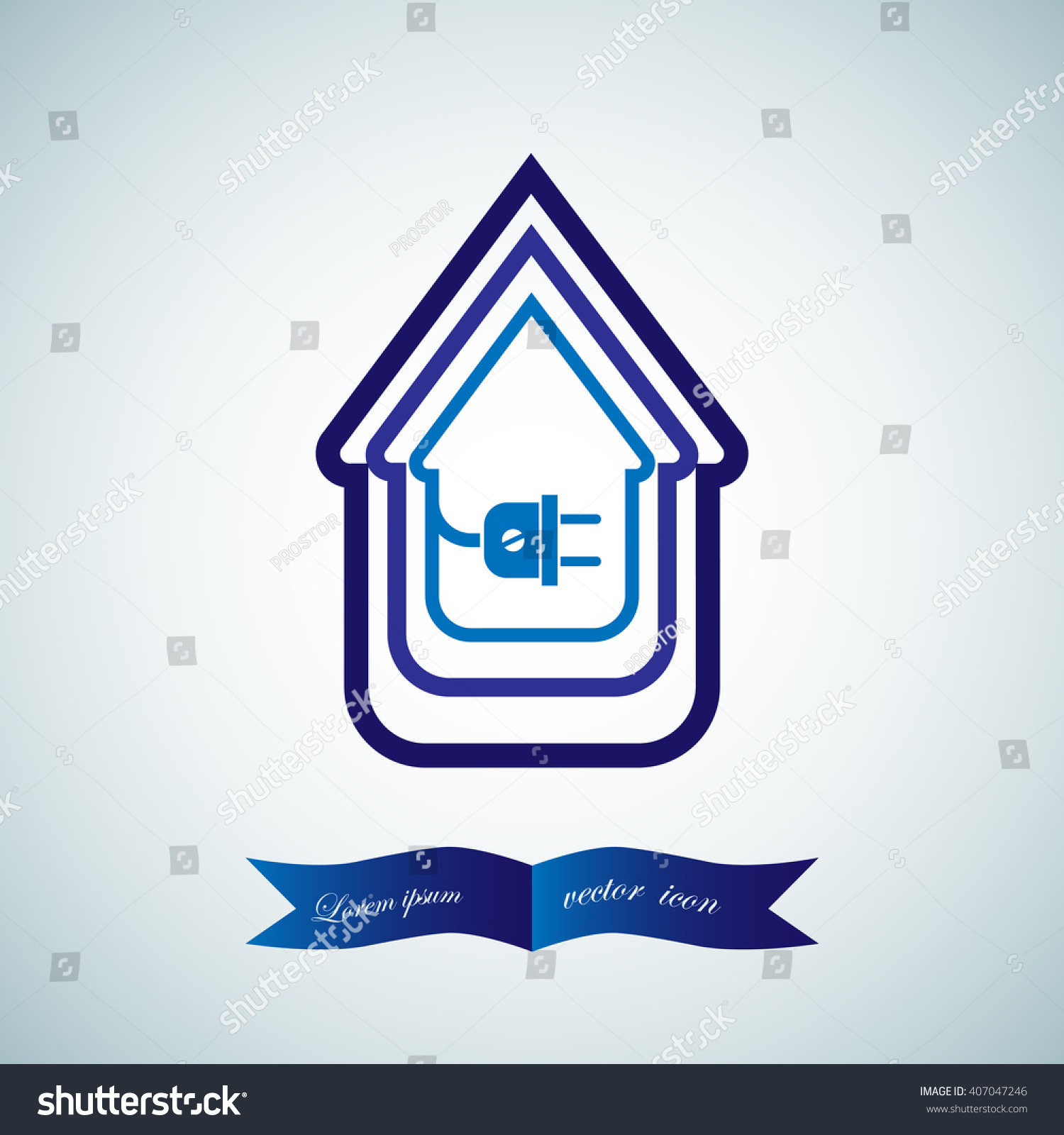 Electric Wire Plug Showing House Vector Stock Vector (Royalty Free ...