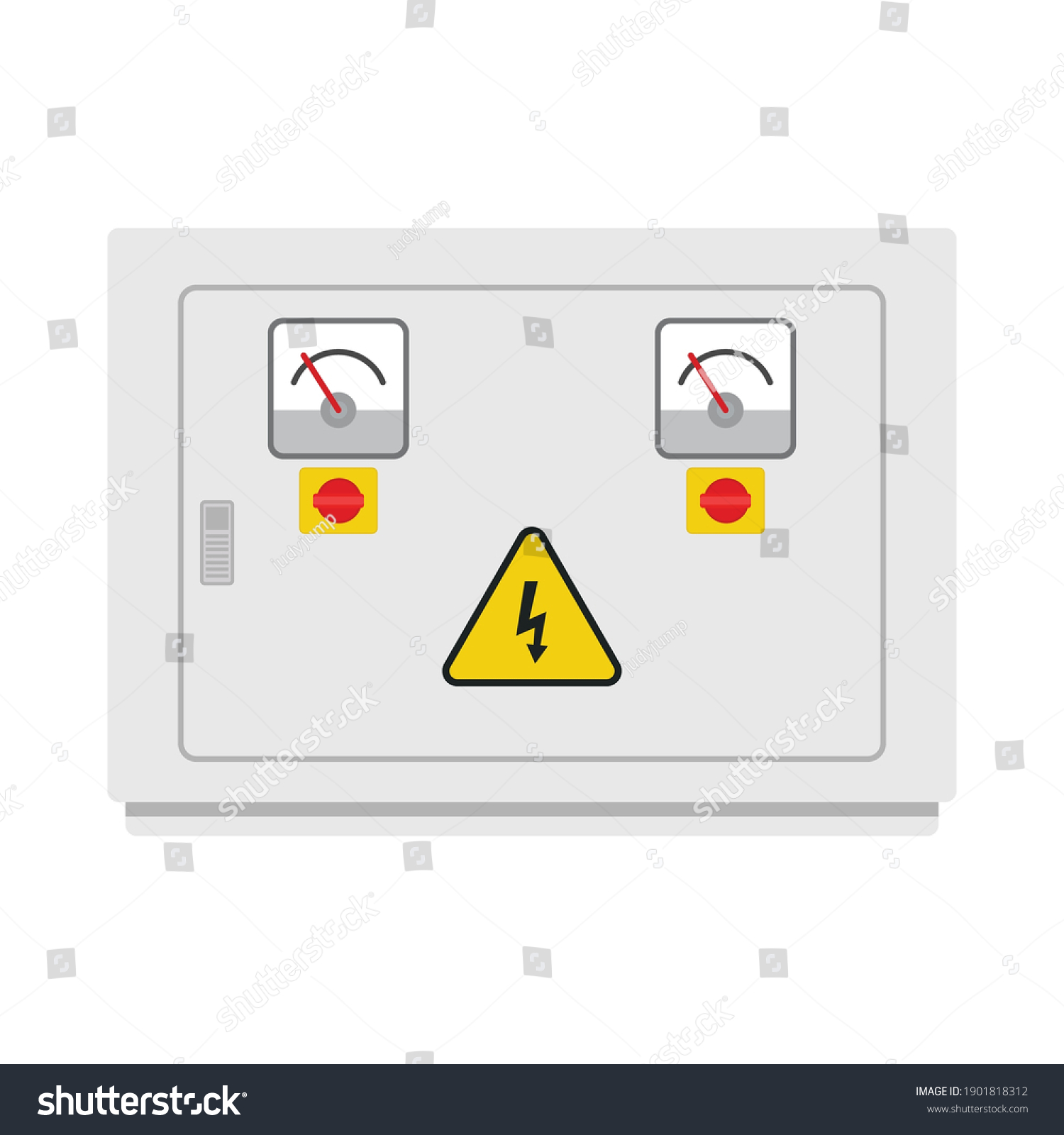 Electrical Cabinet Cartoon Vector Free Space Stock Vector (Royalty Free ...