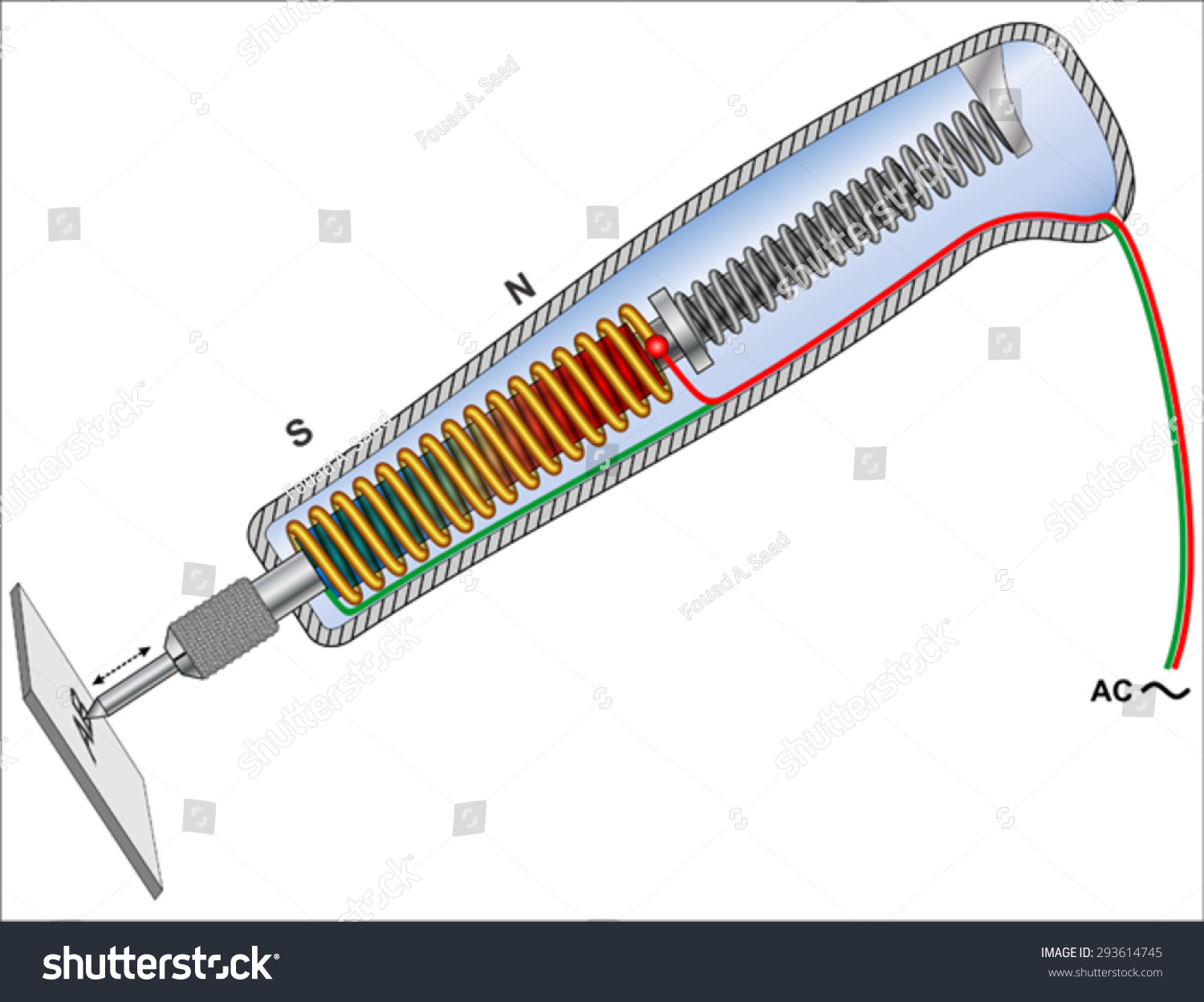 Electrical Carving Marking Pen Stock Vector (Royalty Free) 293614745