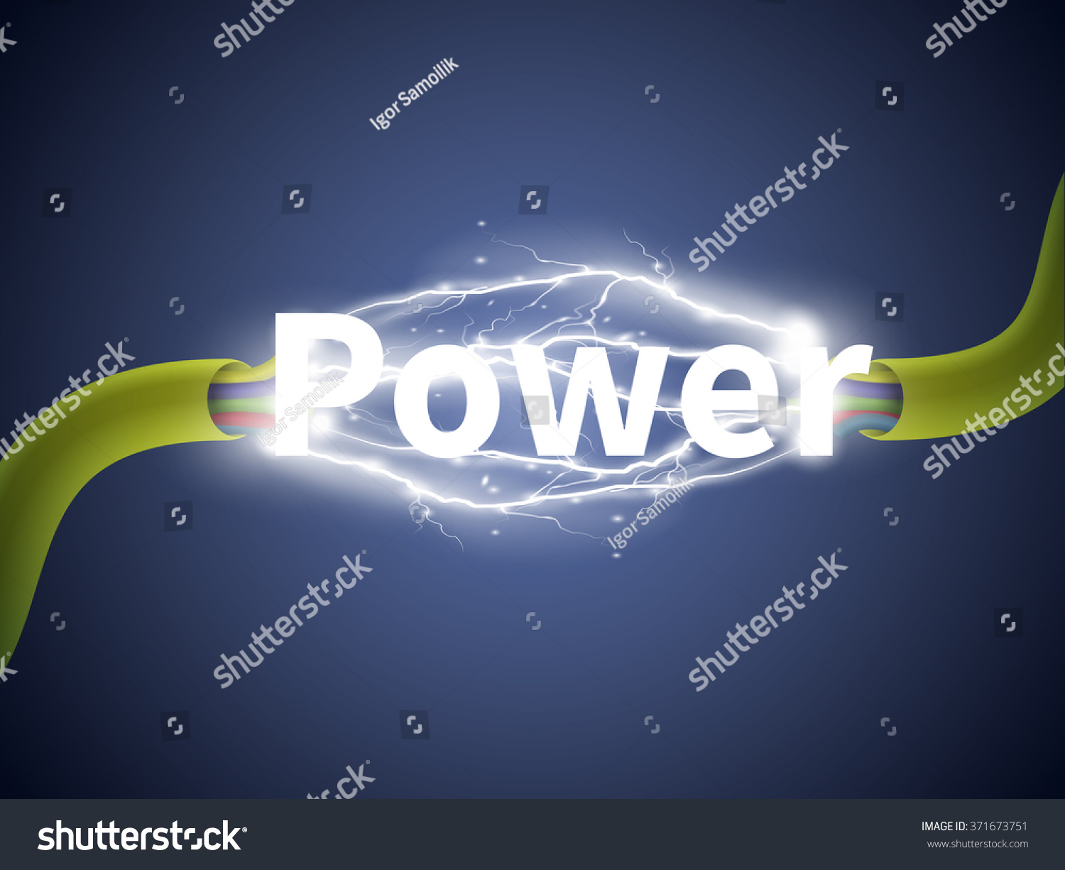 Electrical Circuit Electric Arc Between Wires Stock Vector (Royalty ...