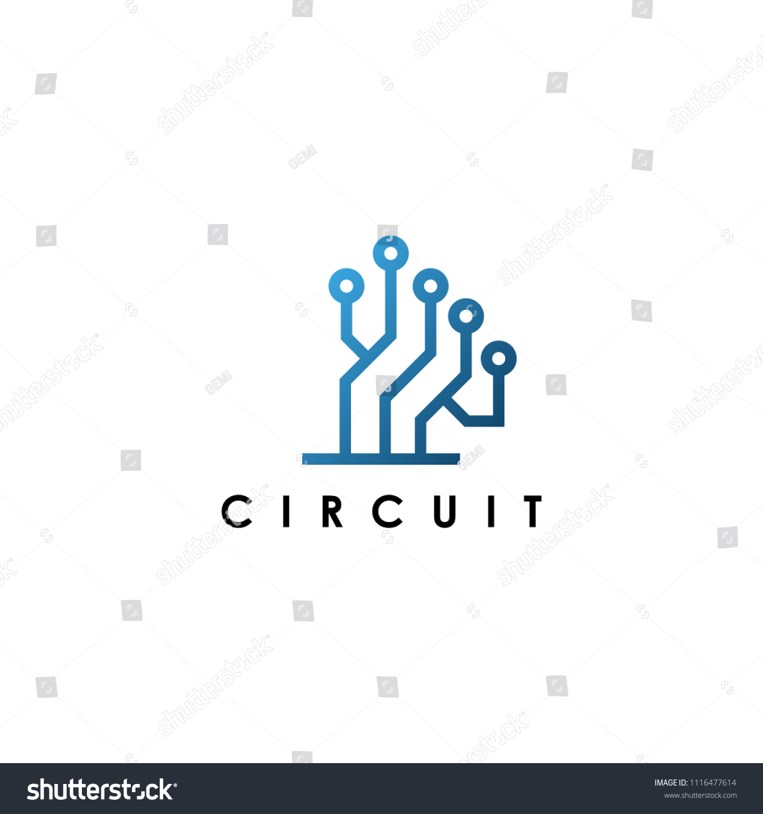 Electrical Circuit Logo: vector de stock (libre de regalías) 1116477614 ...