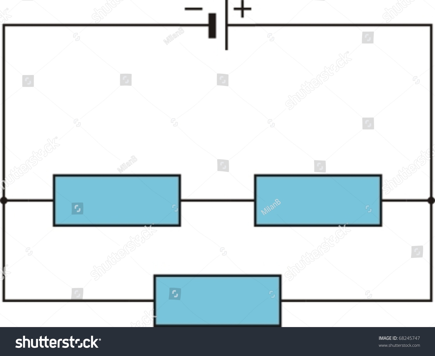 Electrical Diagram Series Parallel Connection: vector de stock (libre ...