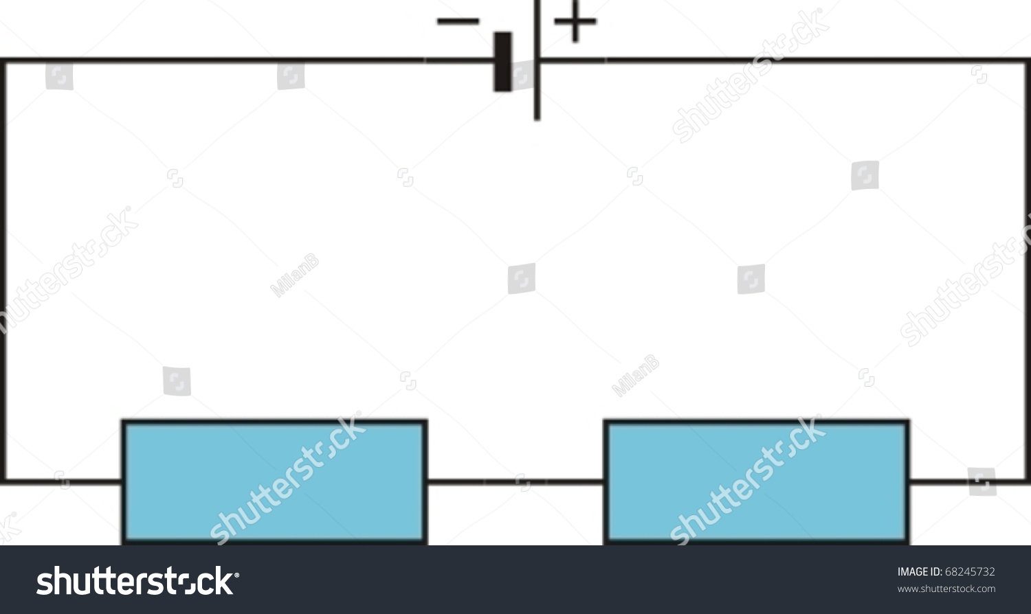 Electrical Diagram Series Connection Stock Vector (Royalty Free) 68245732