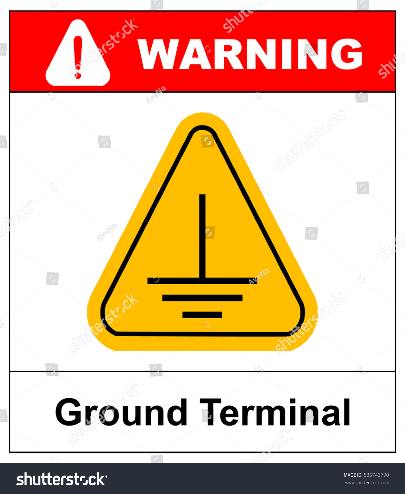 Electrical Grounding Sign: vector de stock (libre de regalías ...