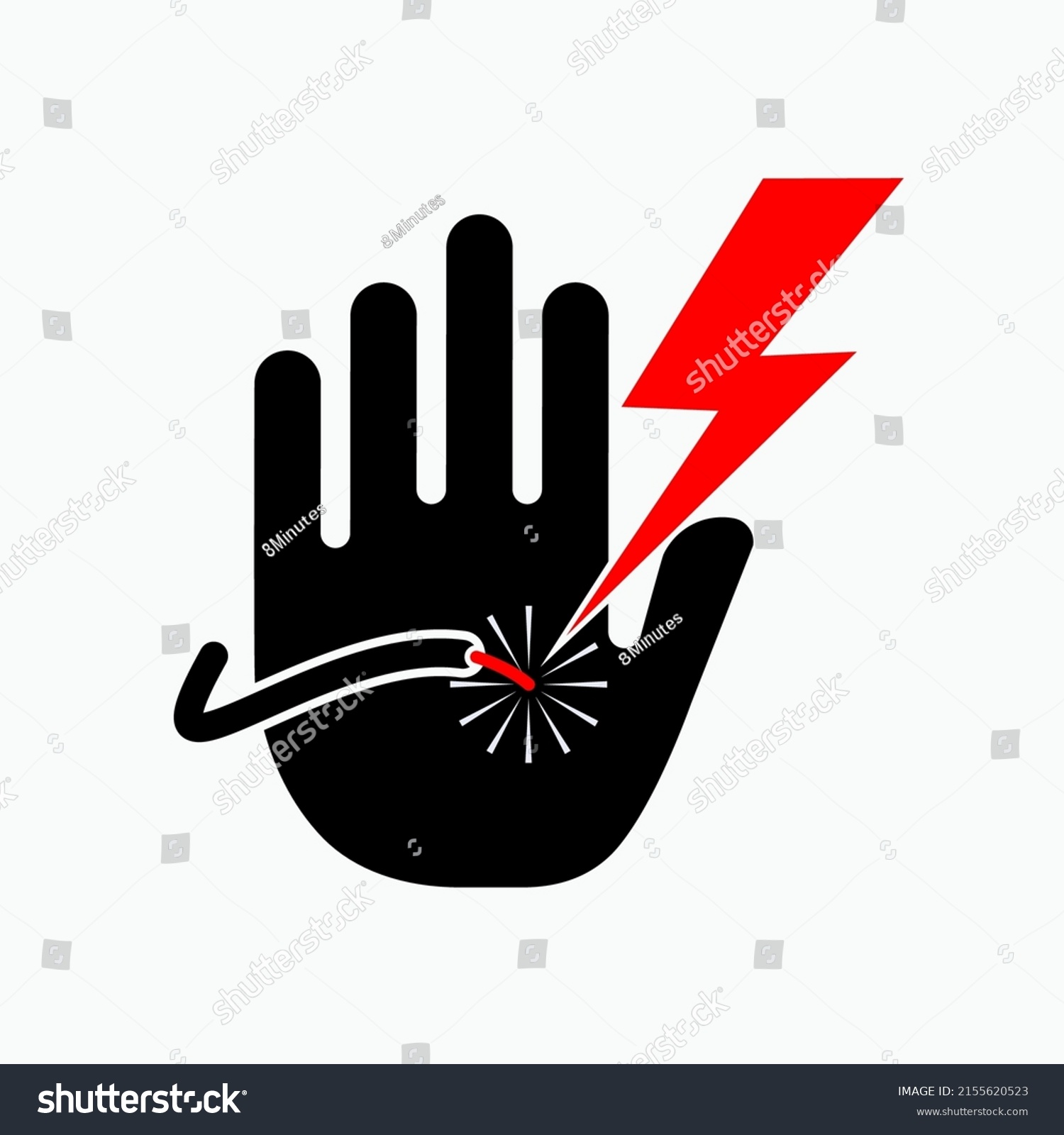 Electrical Hazard Icon Electricity Warning Symbol Stock Vector (Royalty ...