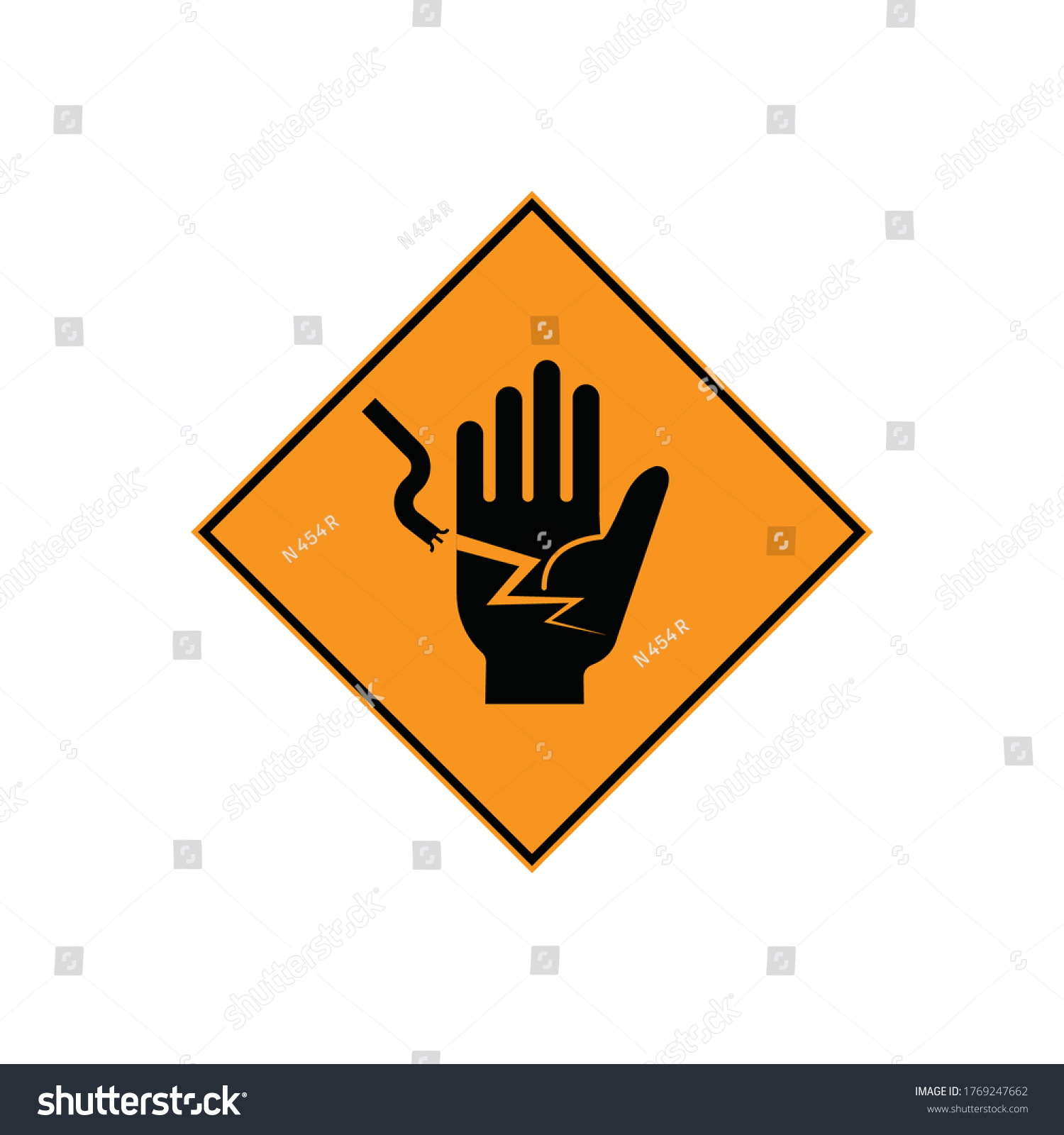 Electrical Hazard Warning Sign Vector Illustration Stock Vector ...