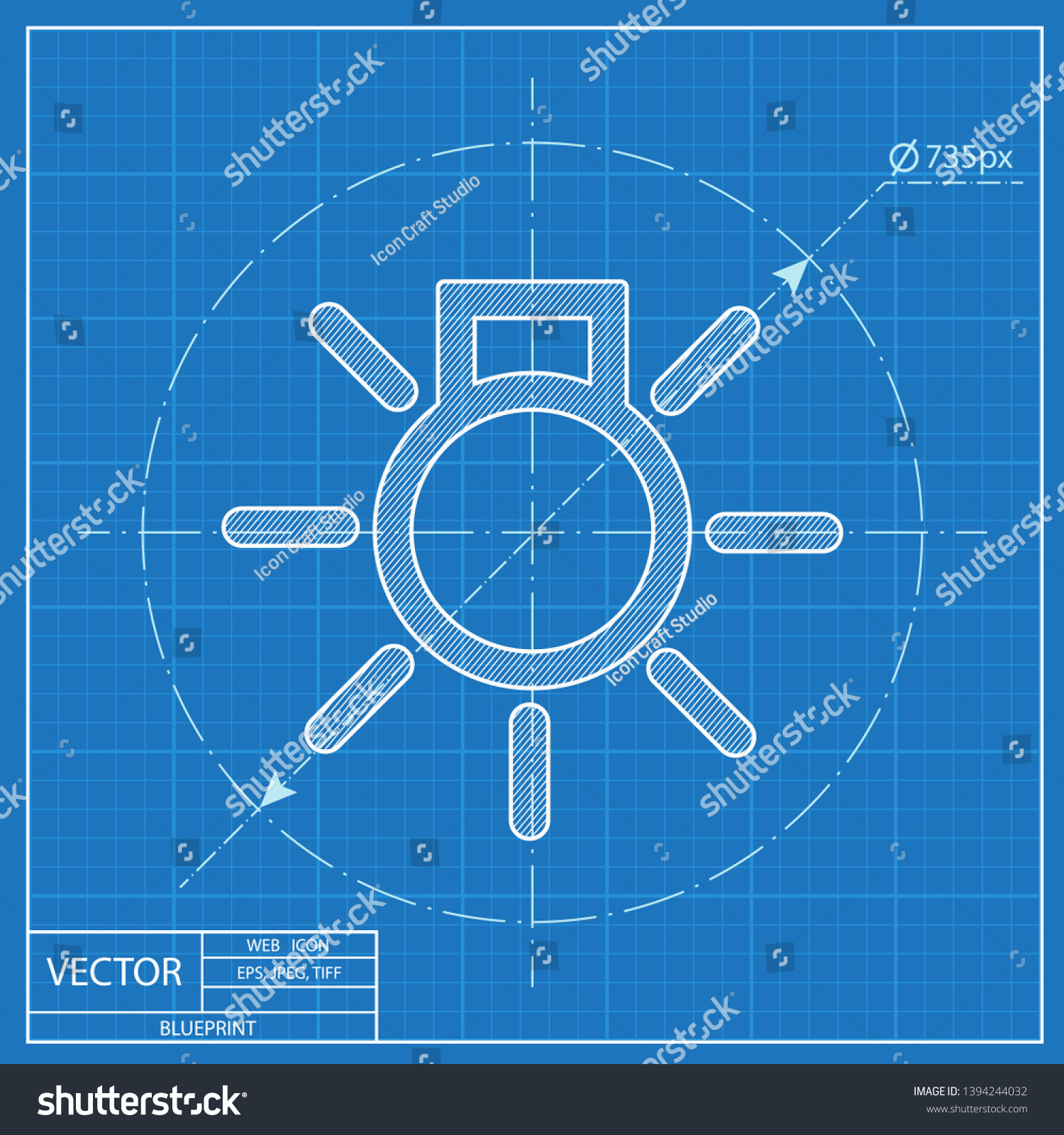 Electrical Light Rays Simple Vector Hmi: vetor stock (livre de direitos ...