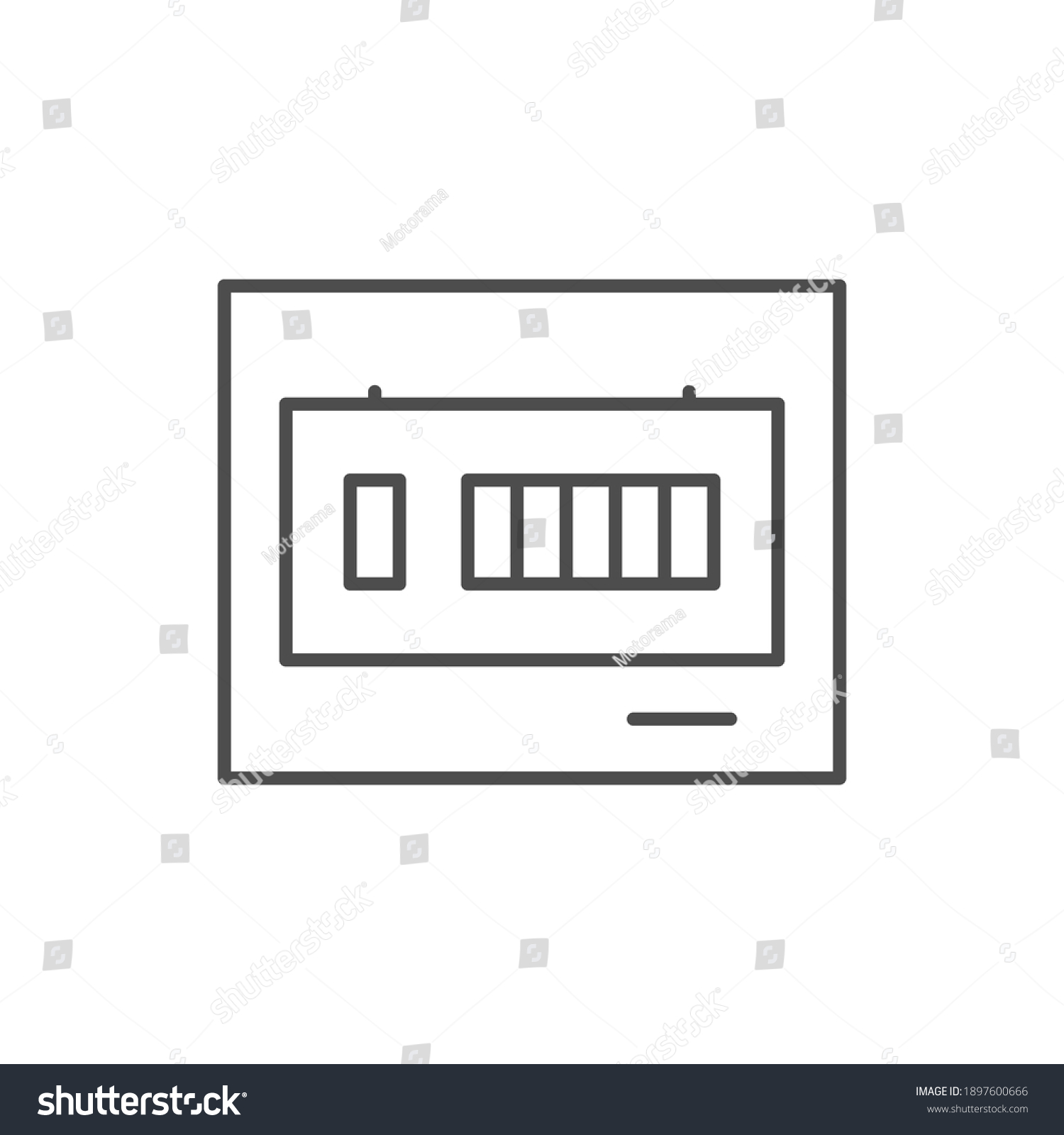 Electrical Panel Line Outline Icon Stock Vector (Royalty Free ...