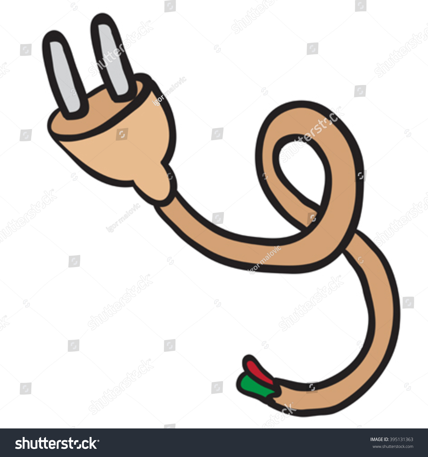 Electrical Plug Cartoon Illustration Stock Vector (Royalty Free) 395131363