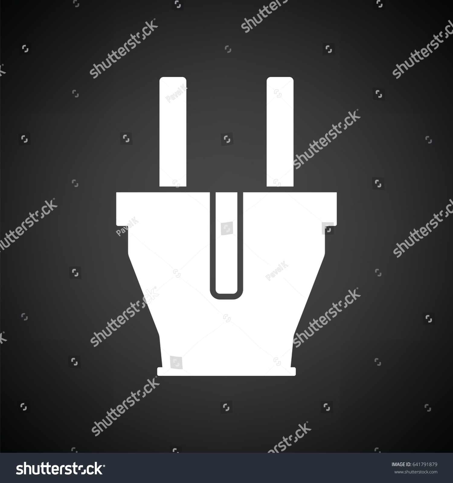 Electrical Plug Icon Black Background White Stock Vector (Royalty Free ...