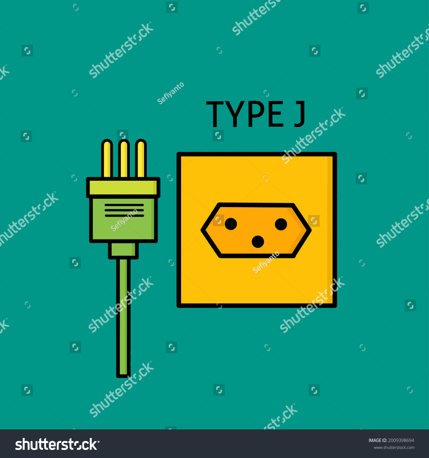 Electrical Plugs Electrical Outlets Type J Stock Vector (Royalty Free ...