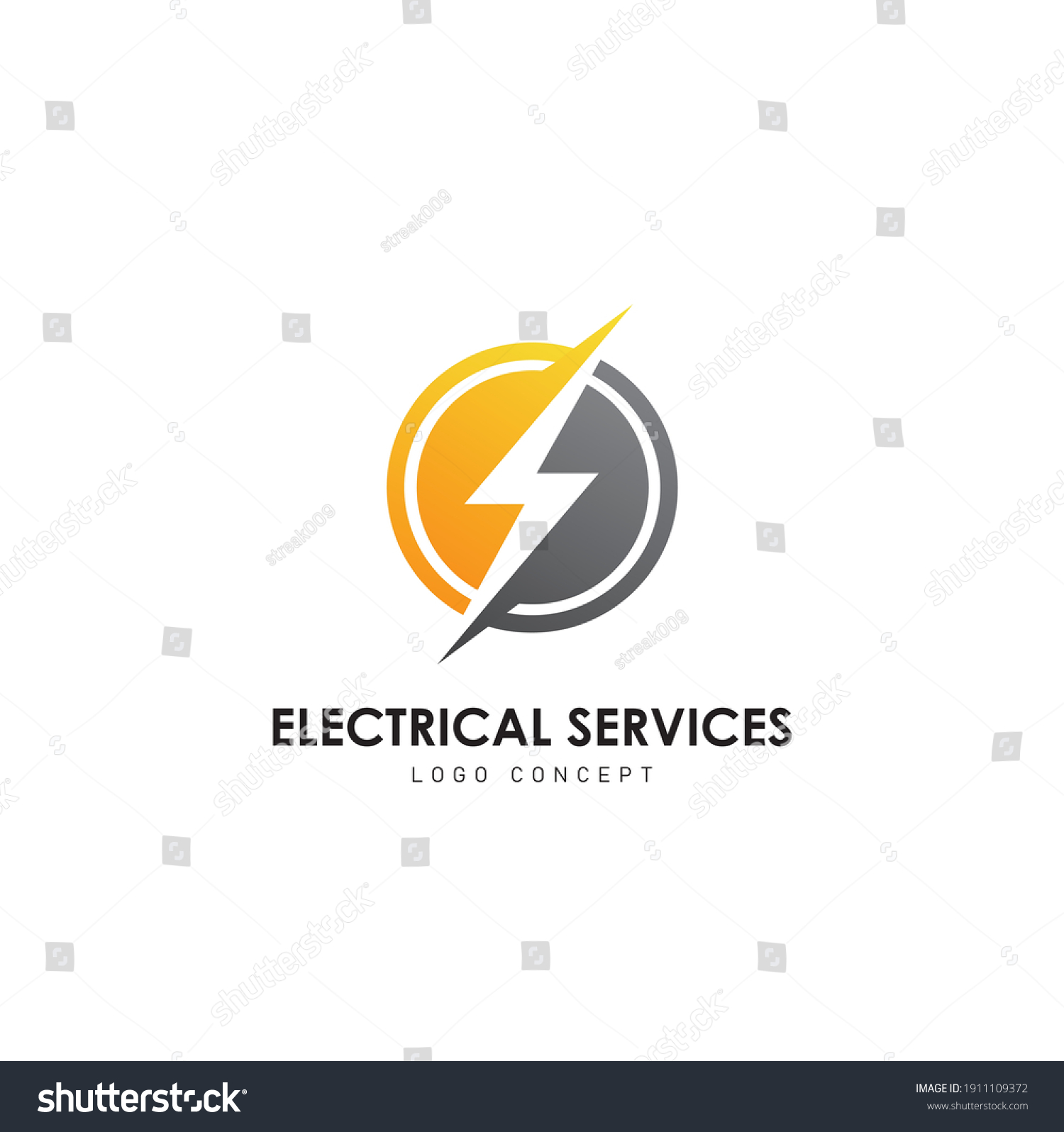 Electrical Services Logo Design Template Flat Stock Vector (Royalty ...