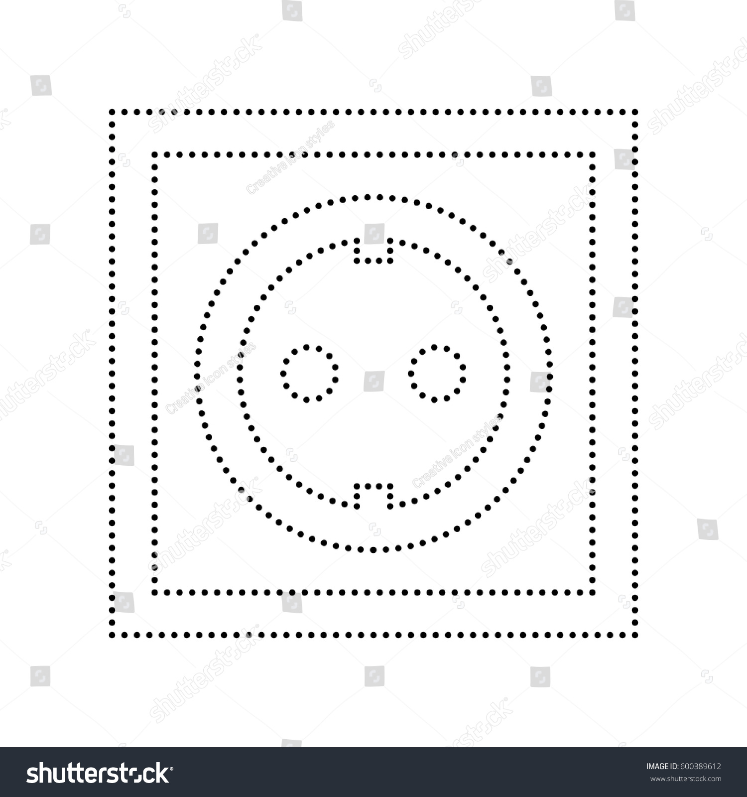 Electrical Socket Sign Vector Black Dotted Stock Vector (Royalty Free ...