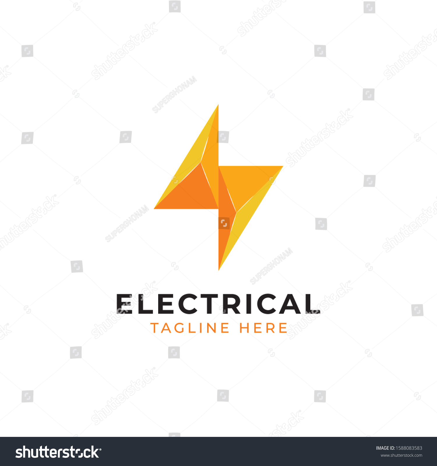Electrical Symbol Logo Design Vector Templatecreative: เวกเตอร์สต็อก ...