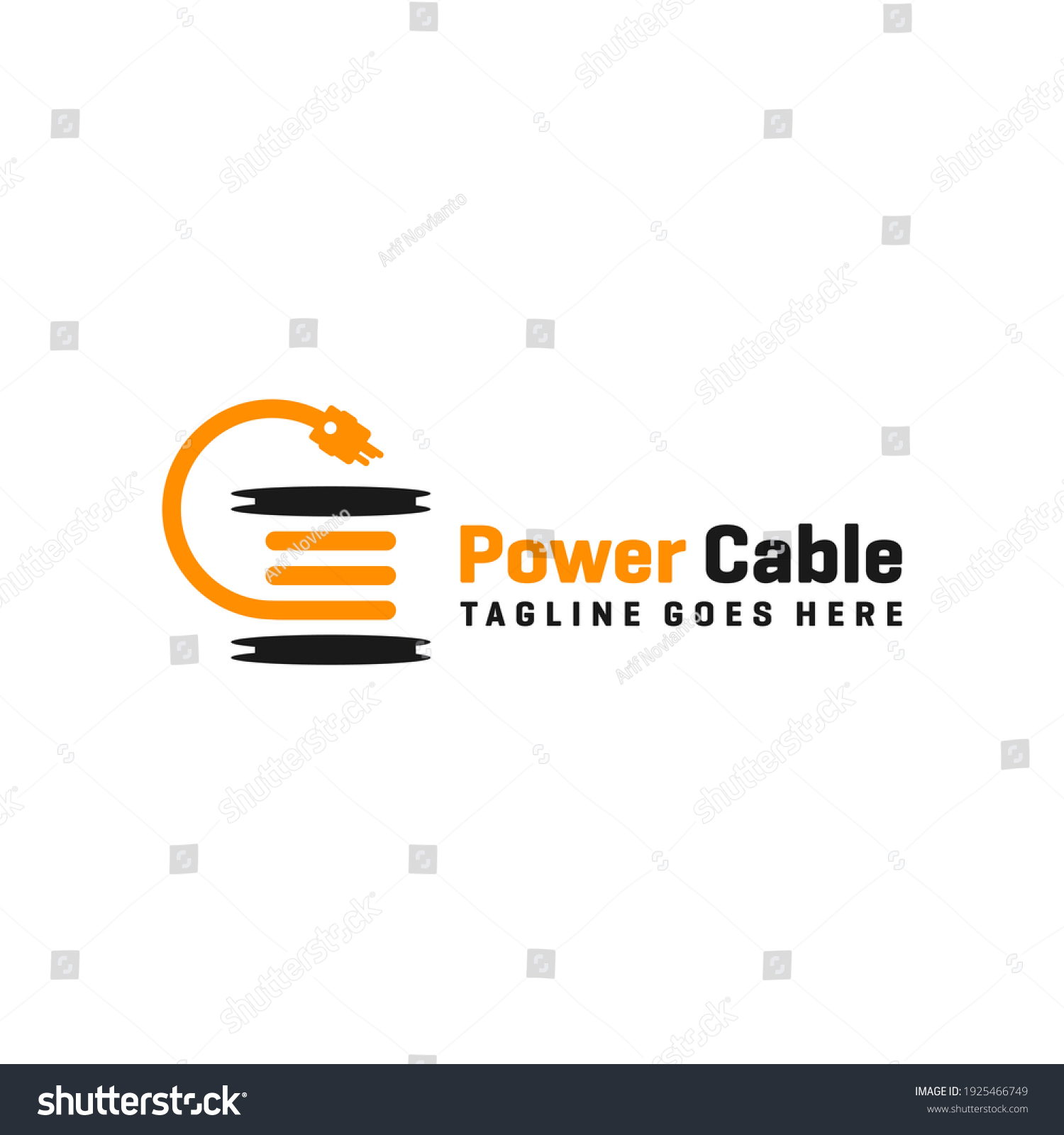 Electrical Wiring Connector Cable Logo Design Stock Vector (Royalty ...