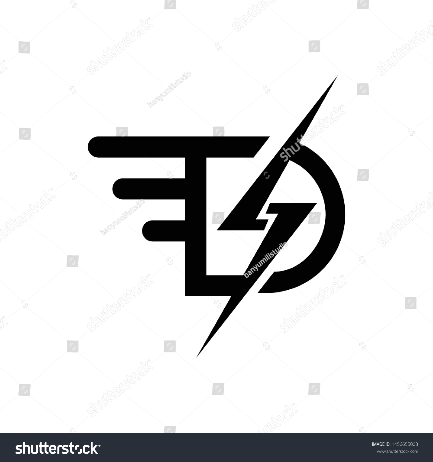 Electricity Initial D Logo Template: เวกเตอร์สต็อก (ปลอดค่าลิขสิทธิ์ ...