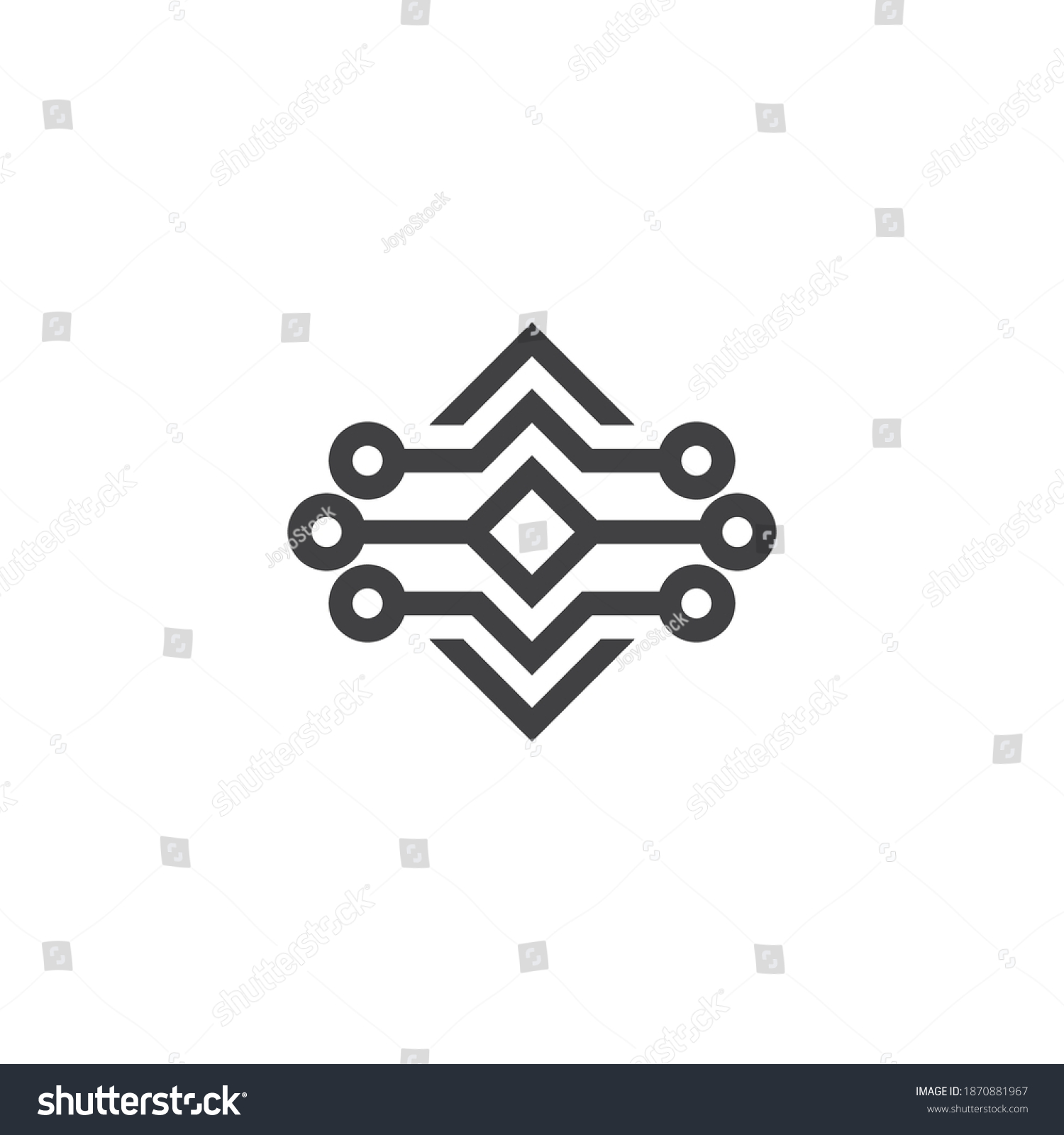 Electricity Connecting Structure Symbol Logo Vector Stock Vector ...
