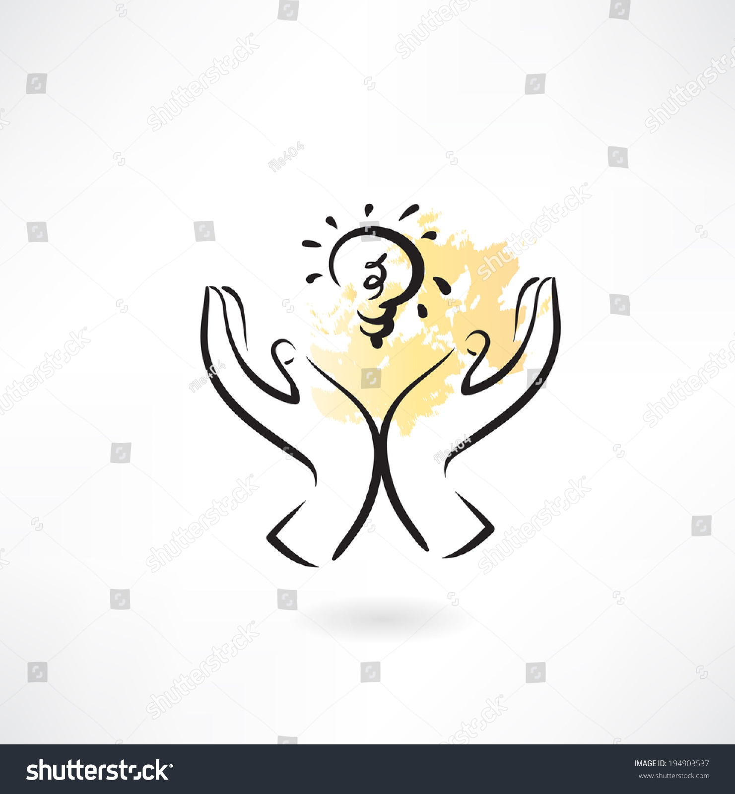 Electricity Hand Icon Stock Vector (Royalty Free) 194903537