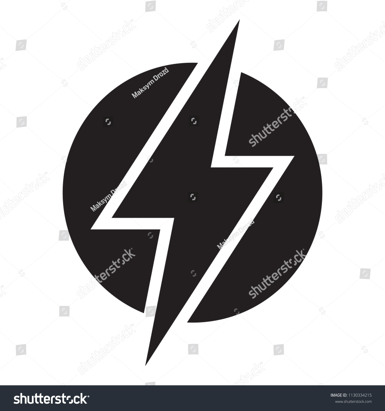 Electricity Icon Lightning Icon Vector Stock Vector (Royalty Free ...