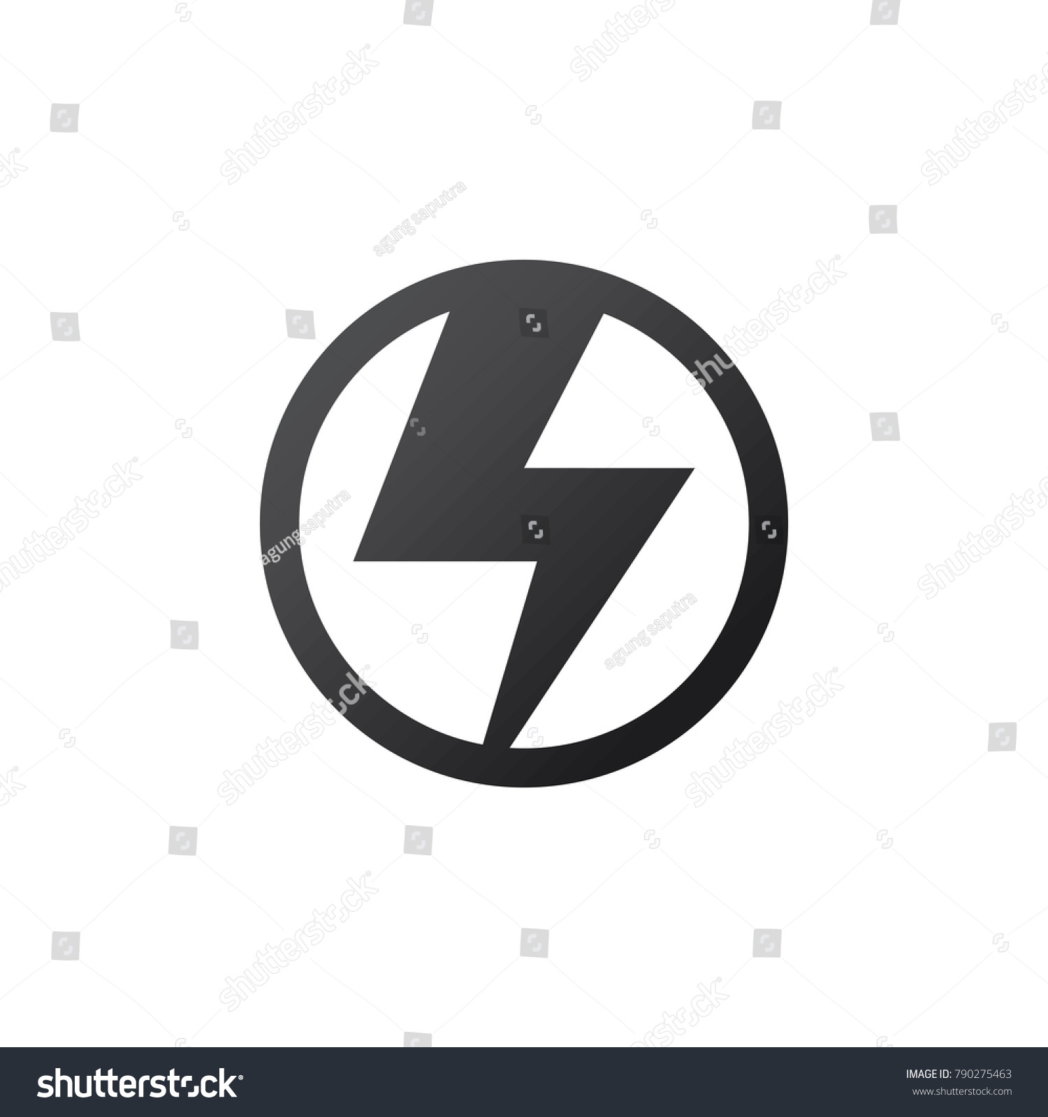 Electricity Icon Logo Vector Design Template Stock Vector (Royalty Free ...