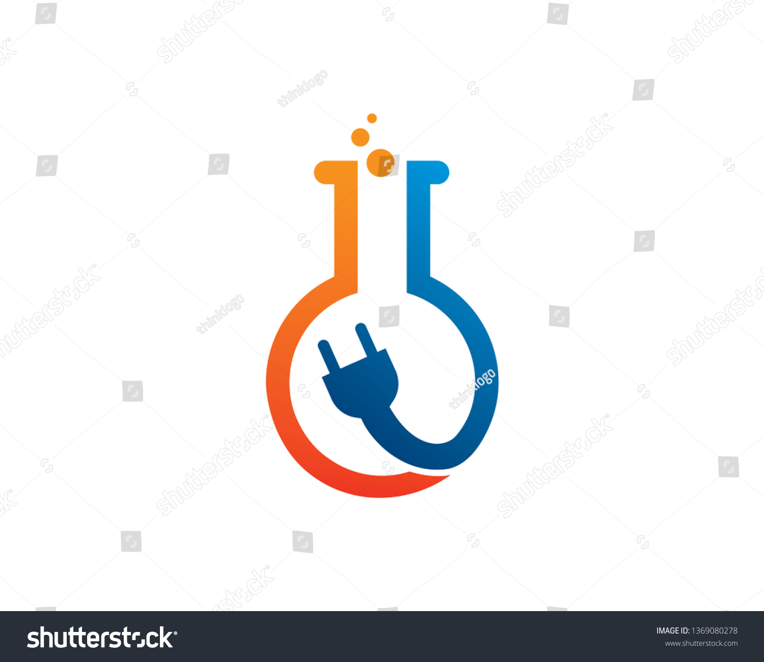 Electricity Lab Logo Template Icon Symbol: vector de stock (libre de ...