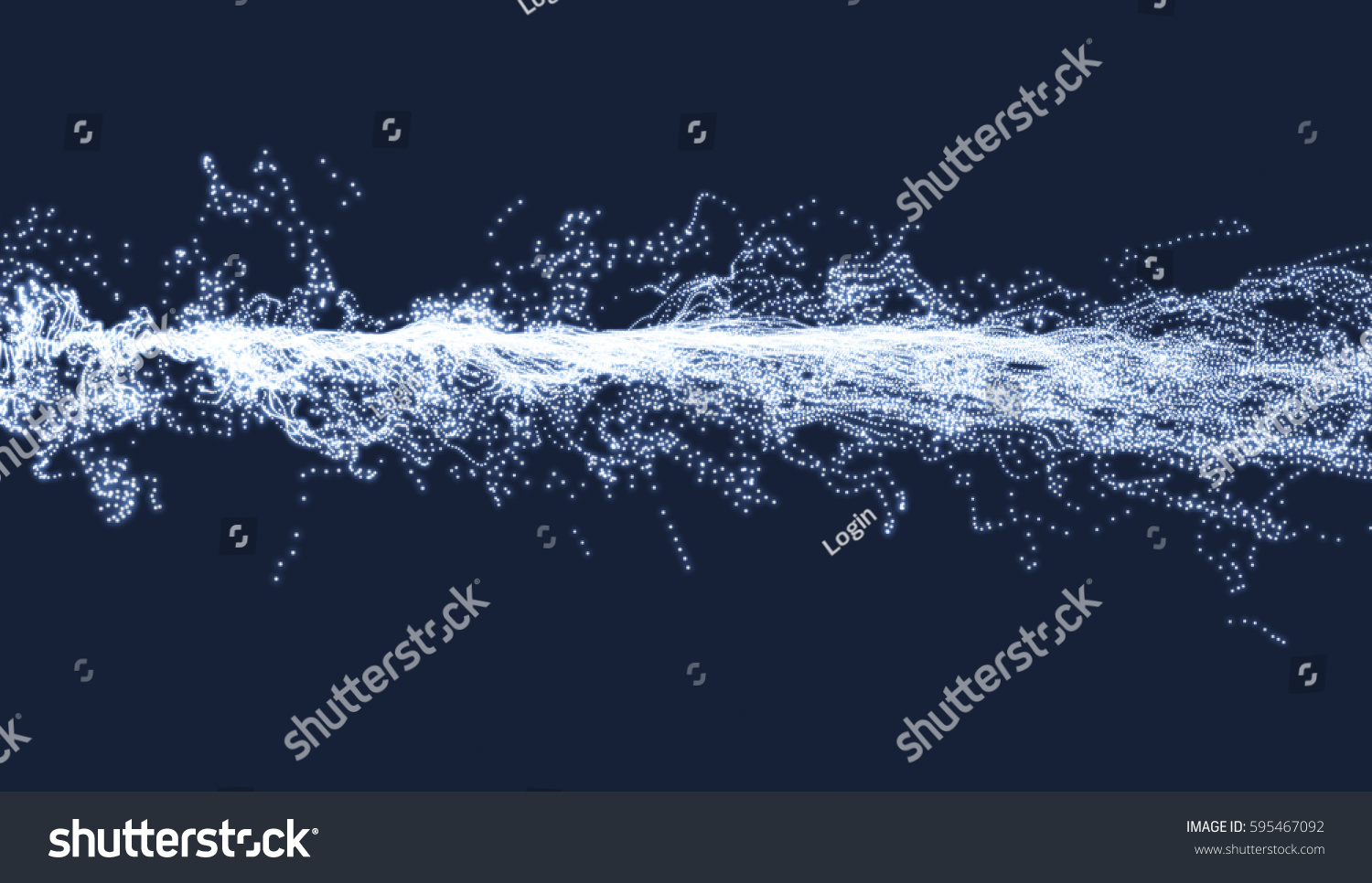 Electricity Lighting Effects Array Dynamic Particles Stock Vector ...