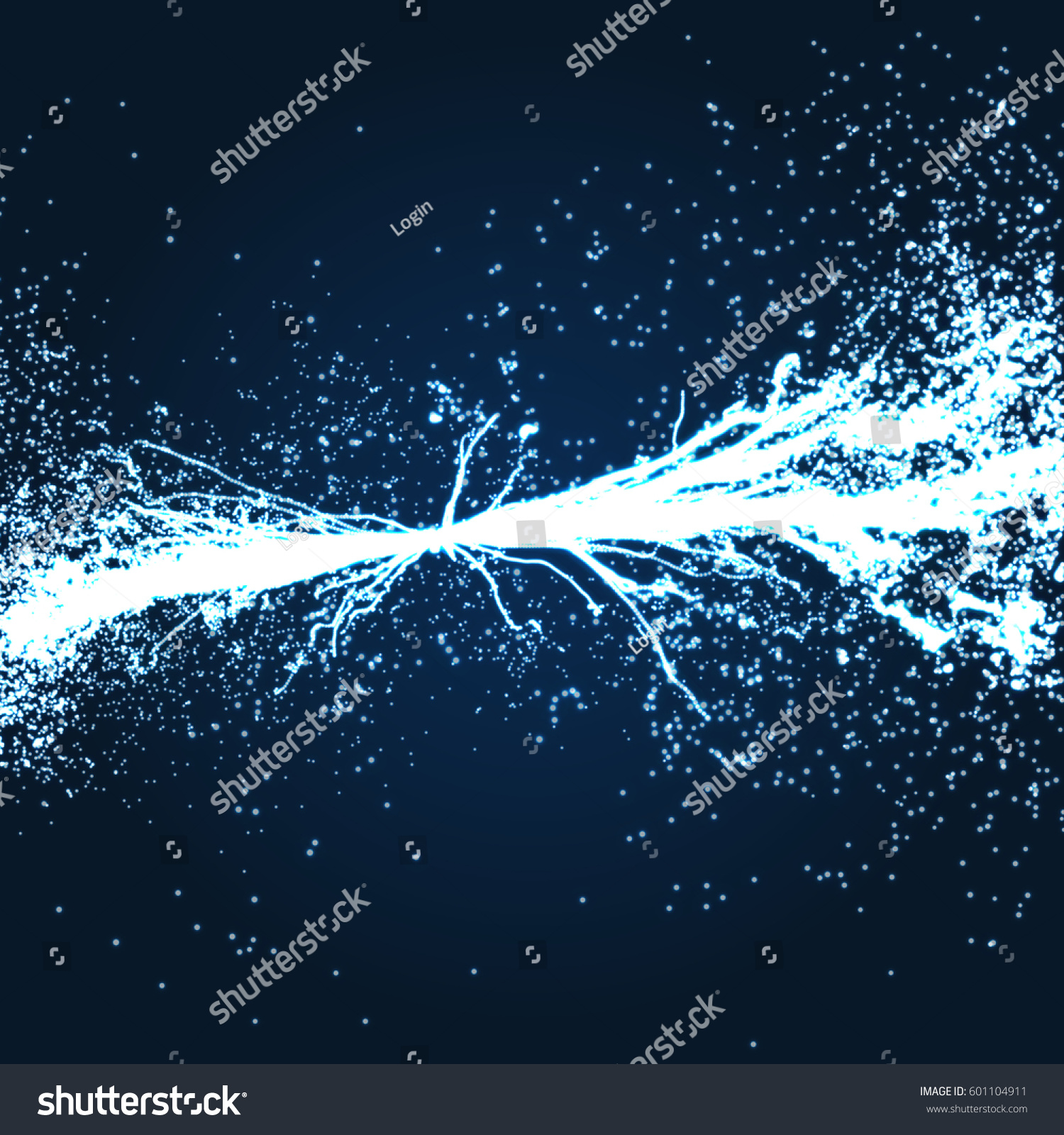 Electricity Lighting Effects Array Dynamic Particles Stock Vector ...