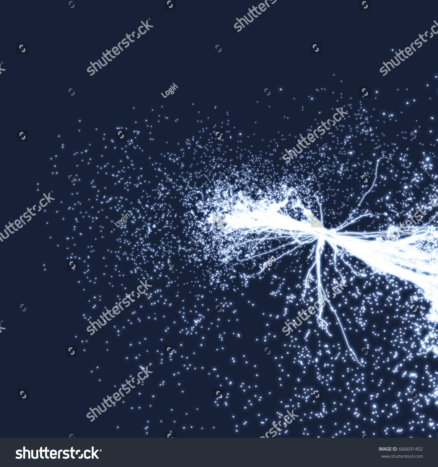 Electricity Lighting Effects Array Dynamic Particles Stock Vector ...