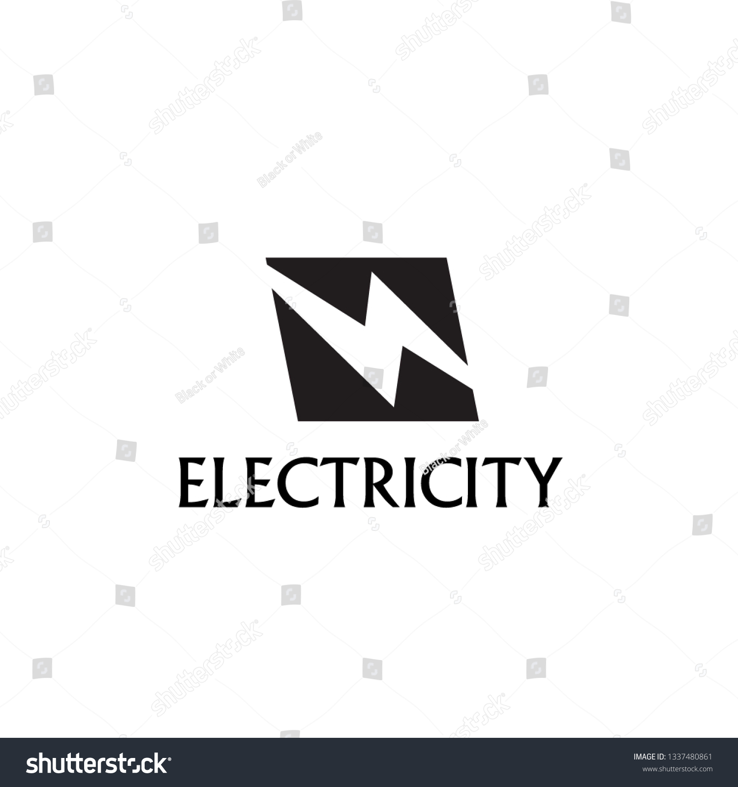 Electricity Logo Sign Design Stock Vector (Royalty Free) 1337480861 ...