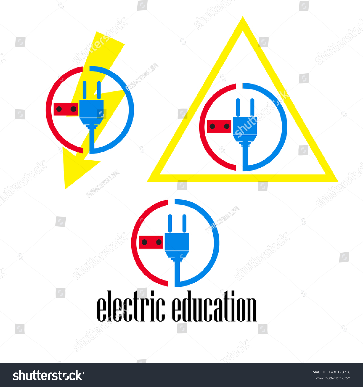 Electricity Logo Template Design Vector Emblem Stock Vector (Royalty ...