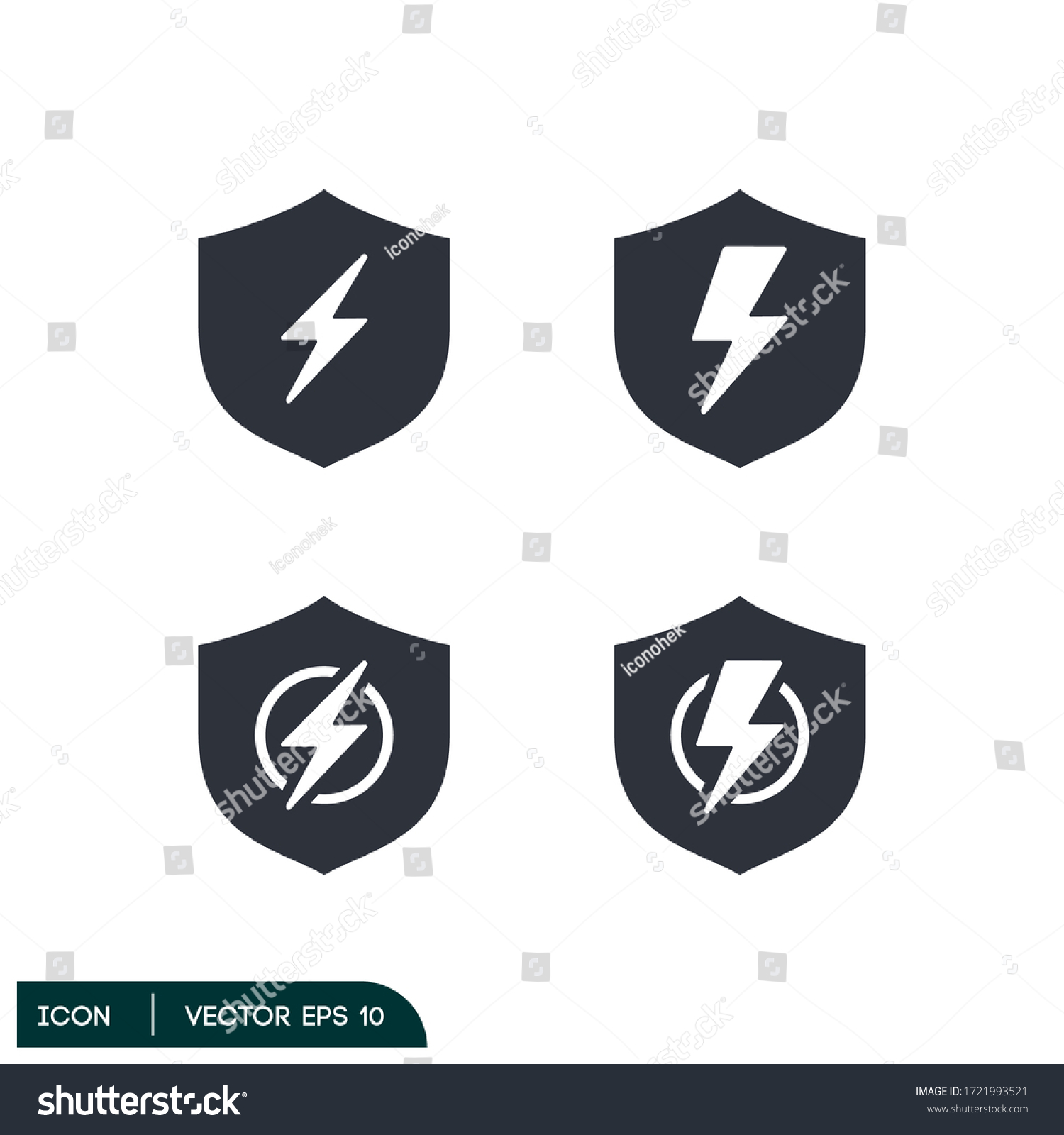 Electricity Protected Icon Illustrationvector Eps 10 Stock Vector ...