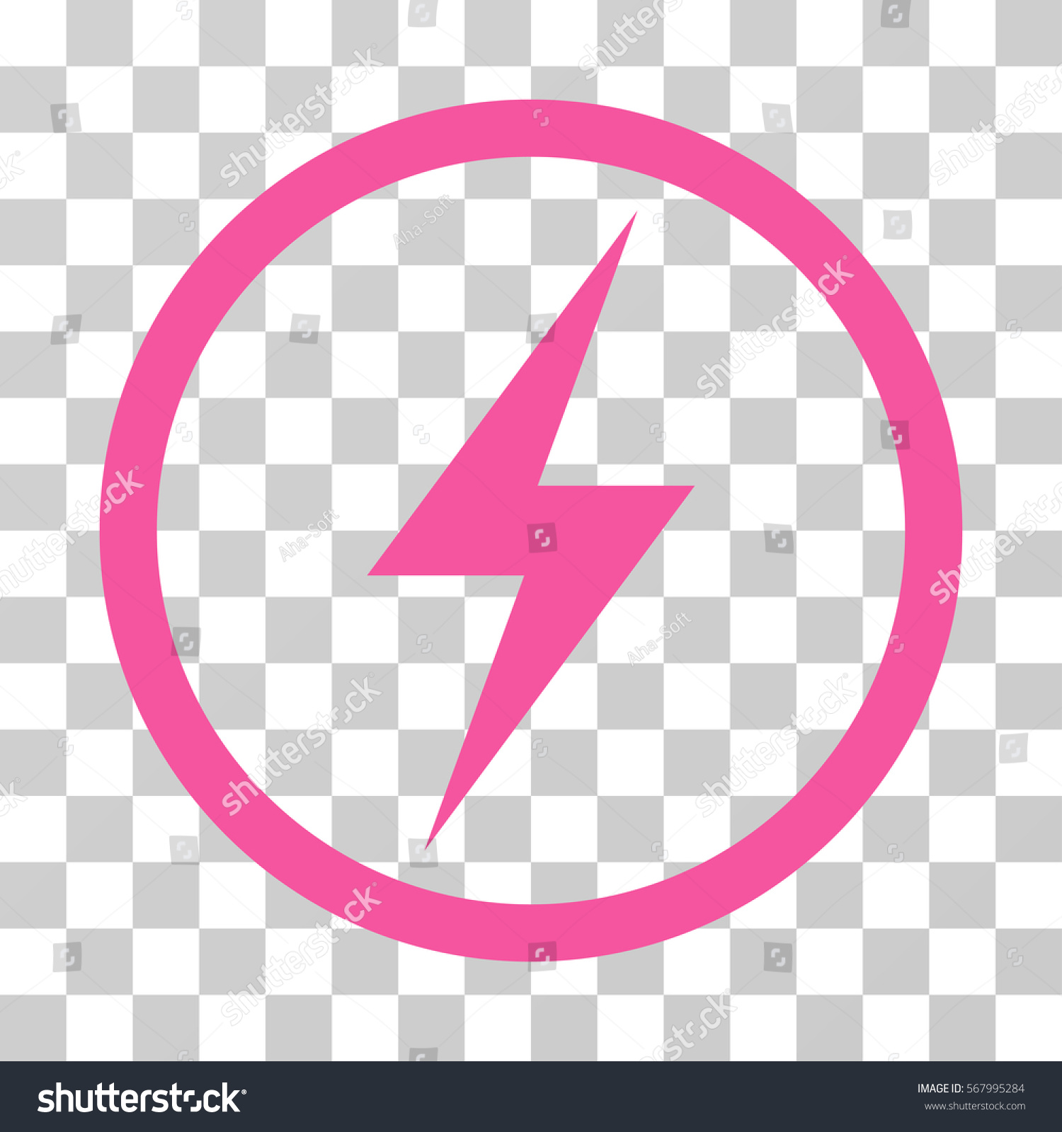 Electricity Symbol Rounded Icon Vector Illustration Stock Vector Royalty Free 567995284