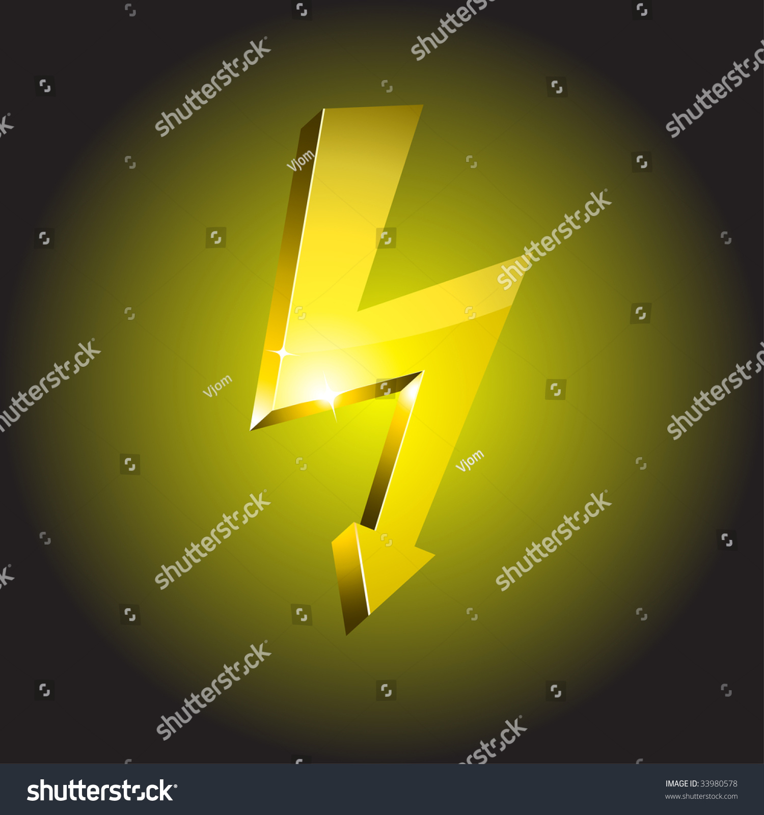 Electricity Warning Symbol Vector Illustration Stock Vector (Royalty ...
