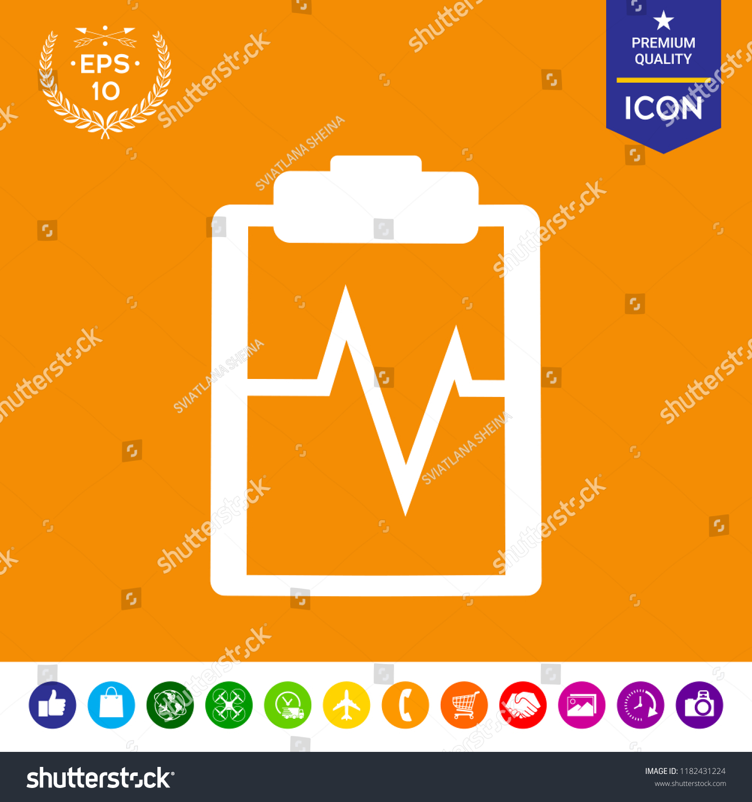 Electrocardiogram Icon Symbol Stock Vector (Royalty Free) 1182431224 ...