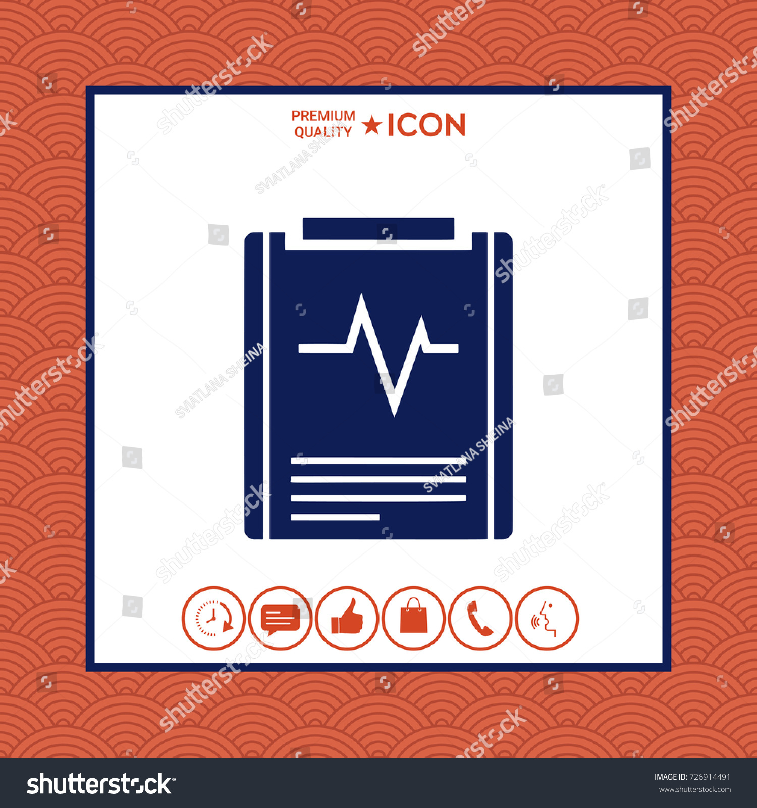 Electrocardiogram Symbol Stock Vector (Royalty Free) 726914491 ...