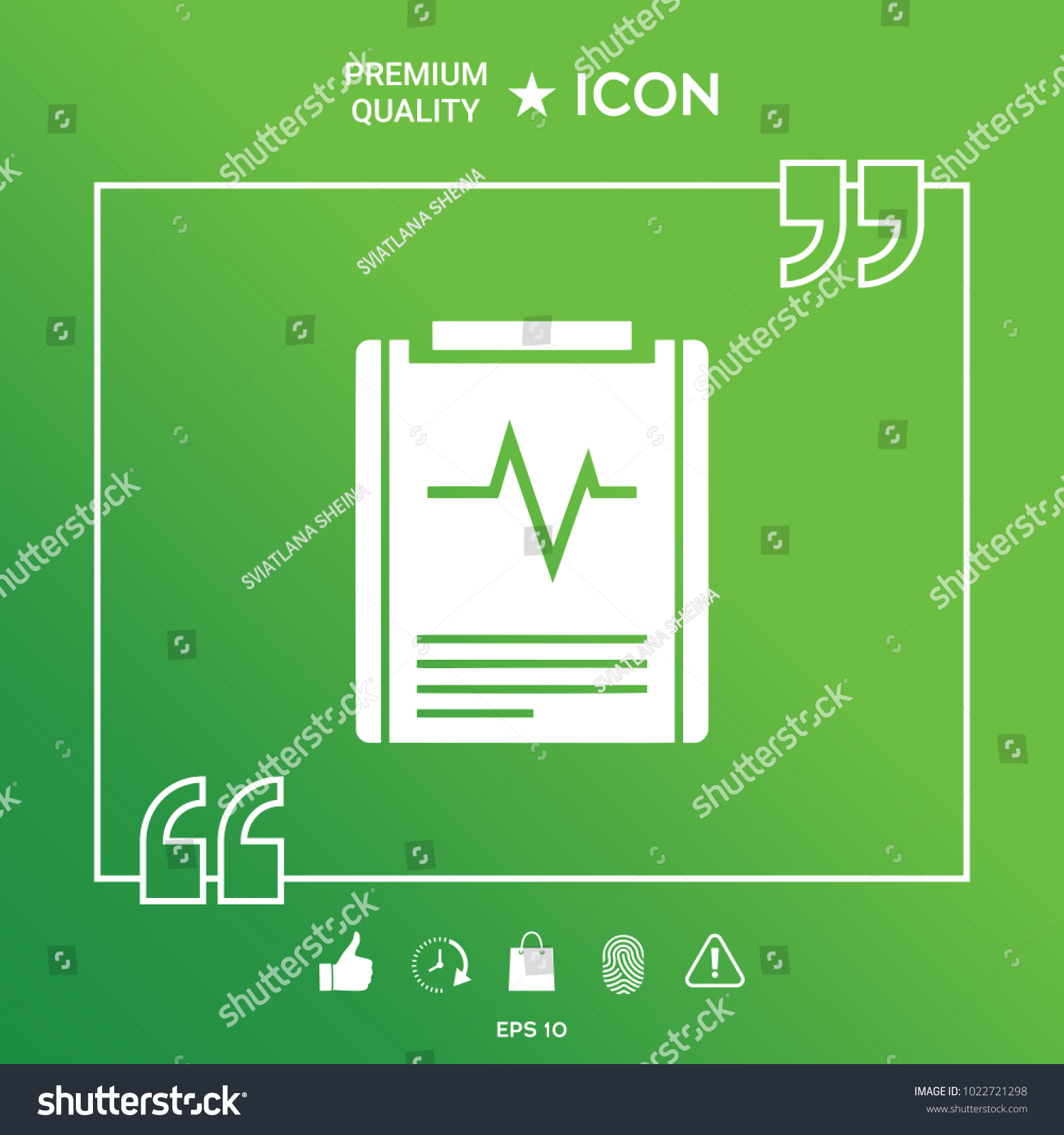 Electrocardiogram Symbol Icon Stock Vector (Royalty Free) 1022721298 ...