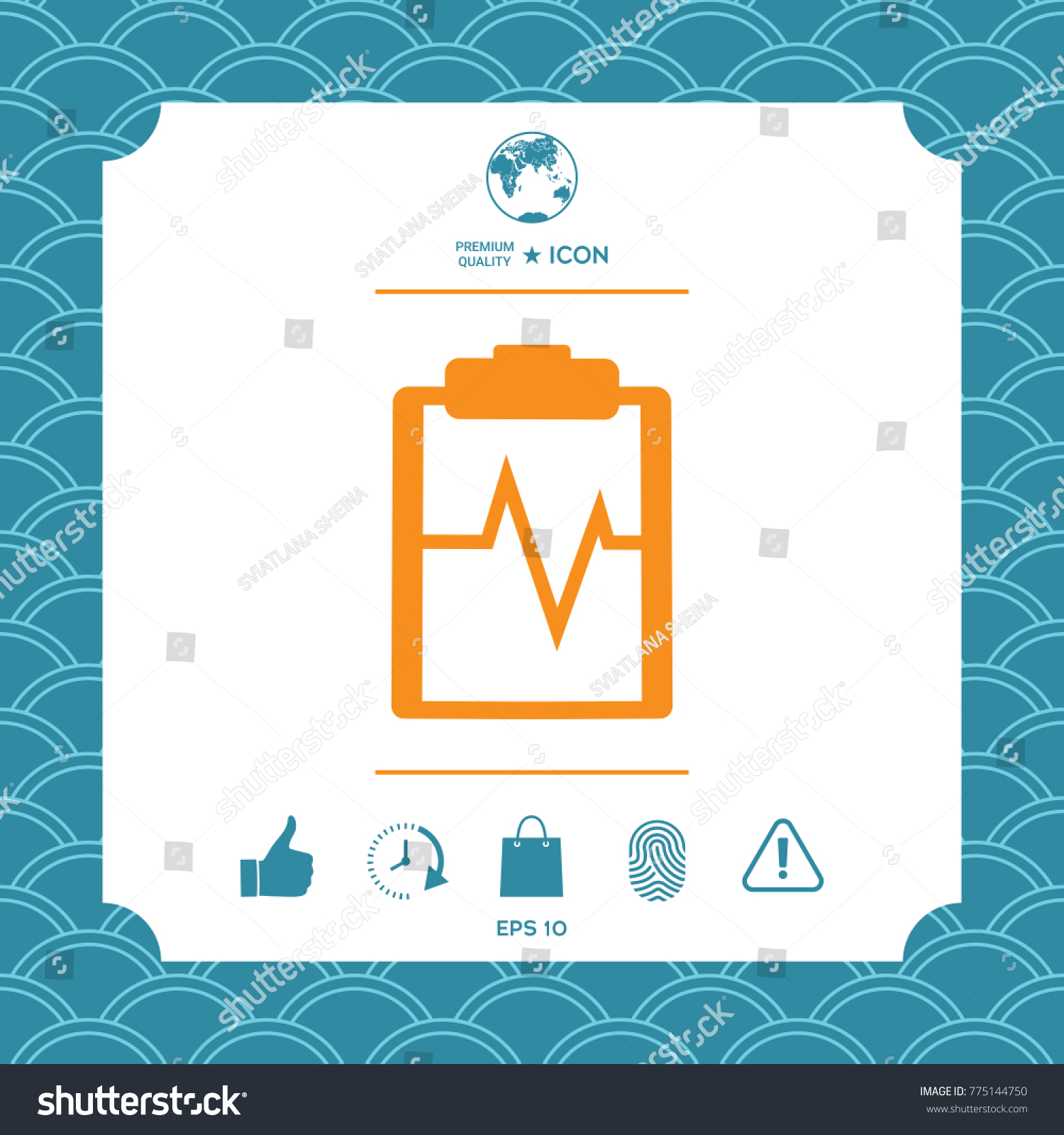 Electrocardiogram Symbol Icon Stock Vector (Royalty Free) 775144750 ...