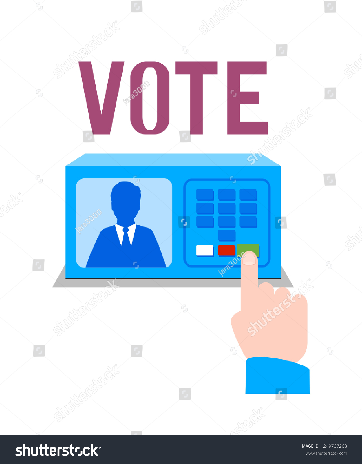 Electronic Ballot Box Vector Illustration Isolated Stock Vector ...
