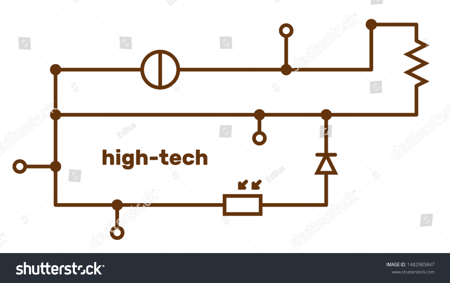 Electronic Circuit Scheme Technology Concept Vector Stock Vector ...