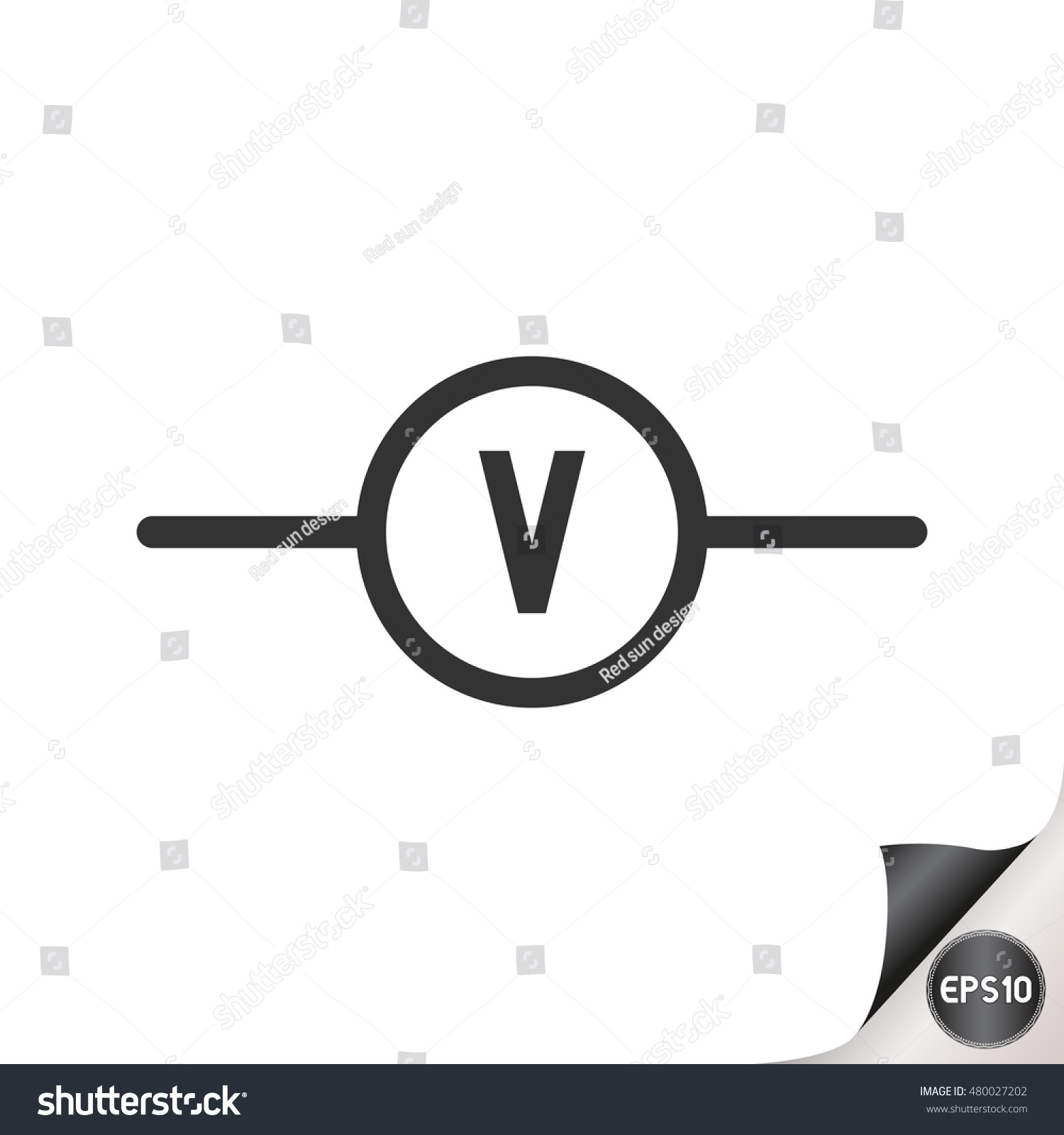 Electronic Circuit Symbolsvolt Meter Stock Vector (Royalty Free) 480027202