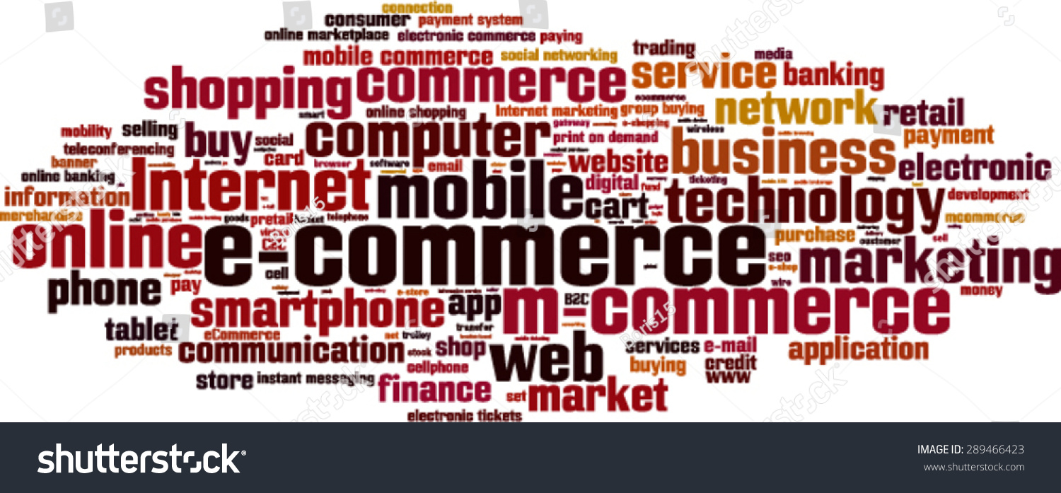 Electronic Commerce Word Cloud Concept Vector Stock Vector (Royalty ...