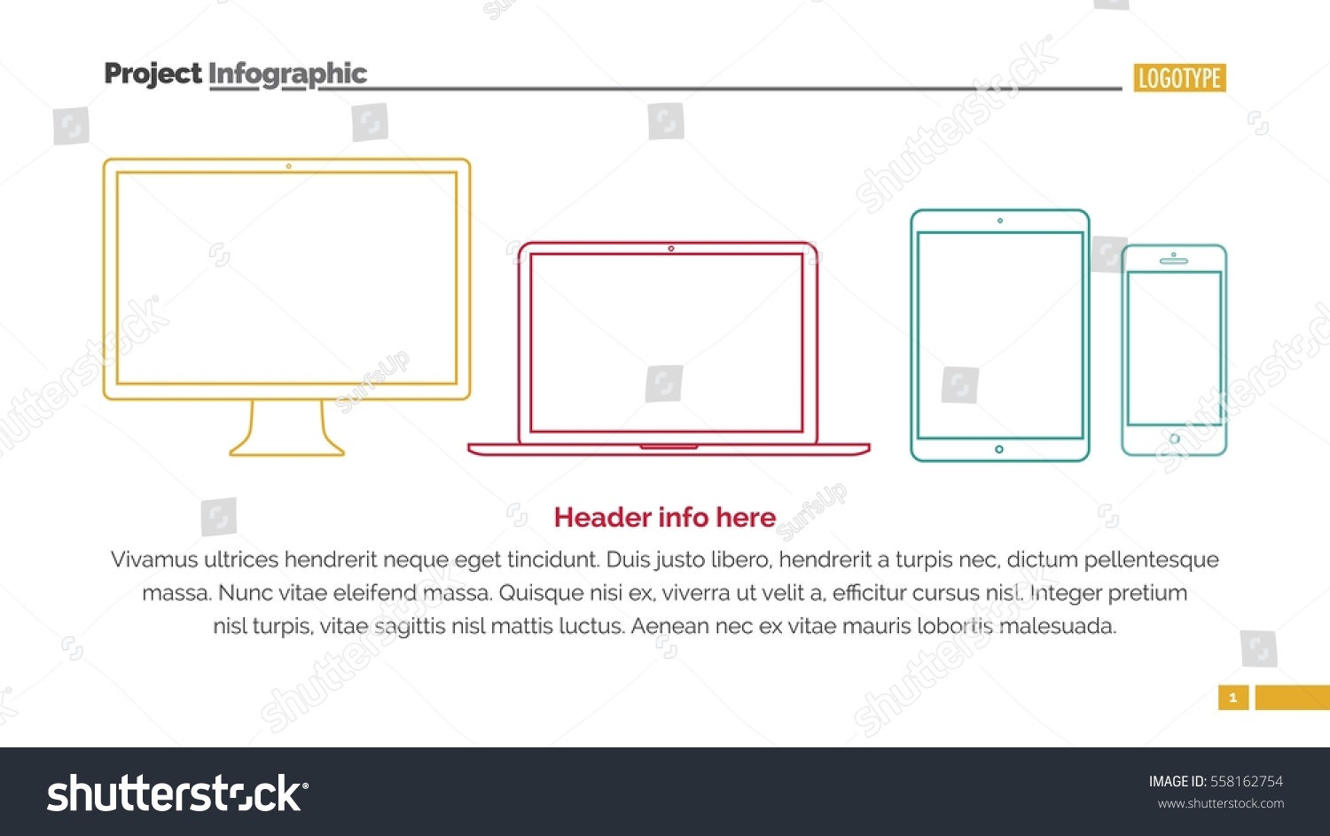 Electronic Devices Slide Template Stock Vector (Royalty Free) 558162754 ...