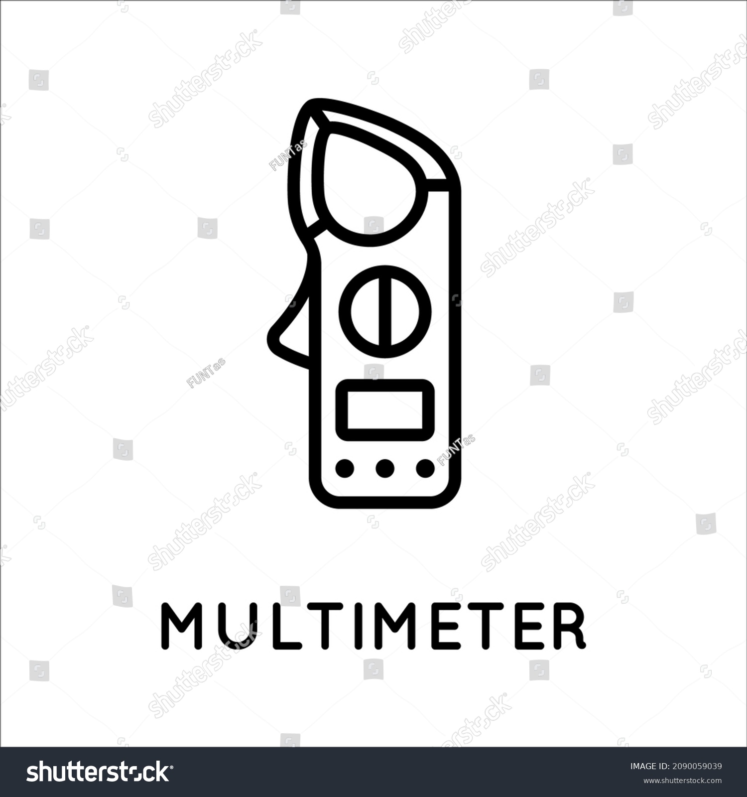 Electronic Multimeter Line Icon Tester Measuring Stock Vector (Royalty ... Electronic Multimeter Line Icon Tester Measuring Stock Vector (Royalty ...