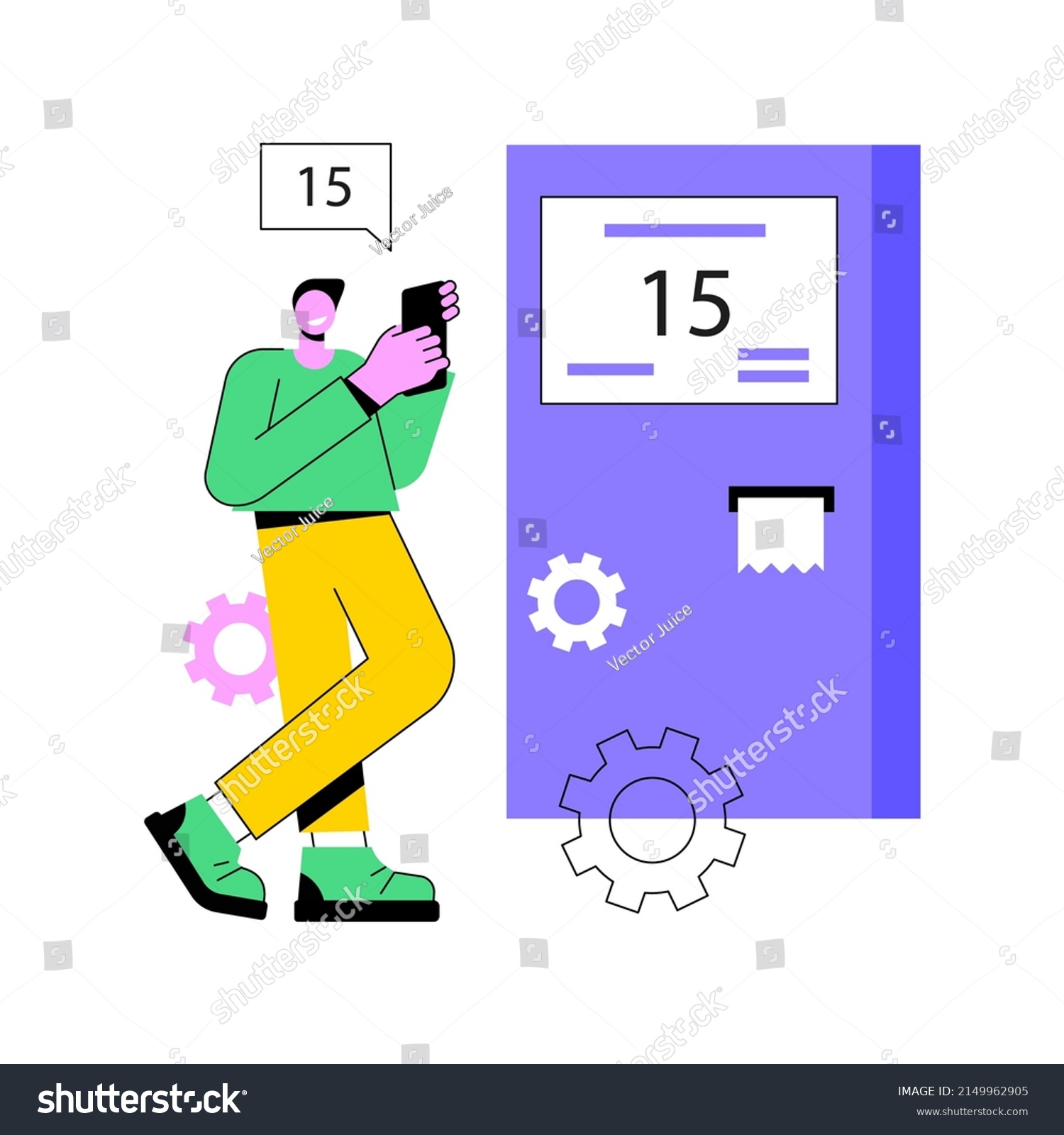 Electronic Queuing System Abstract Concept Vector Stock Vector (Royalty ...