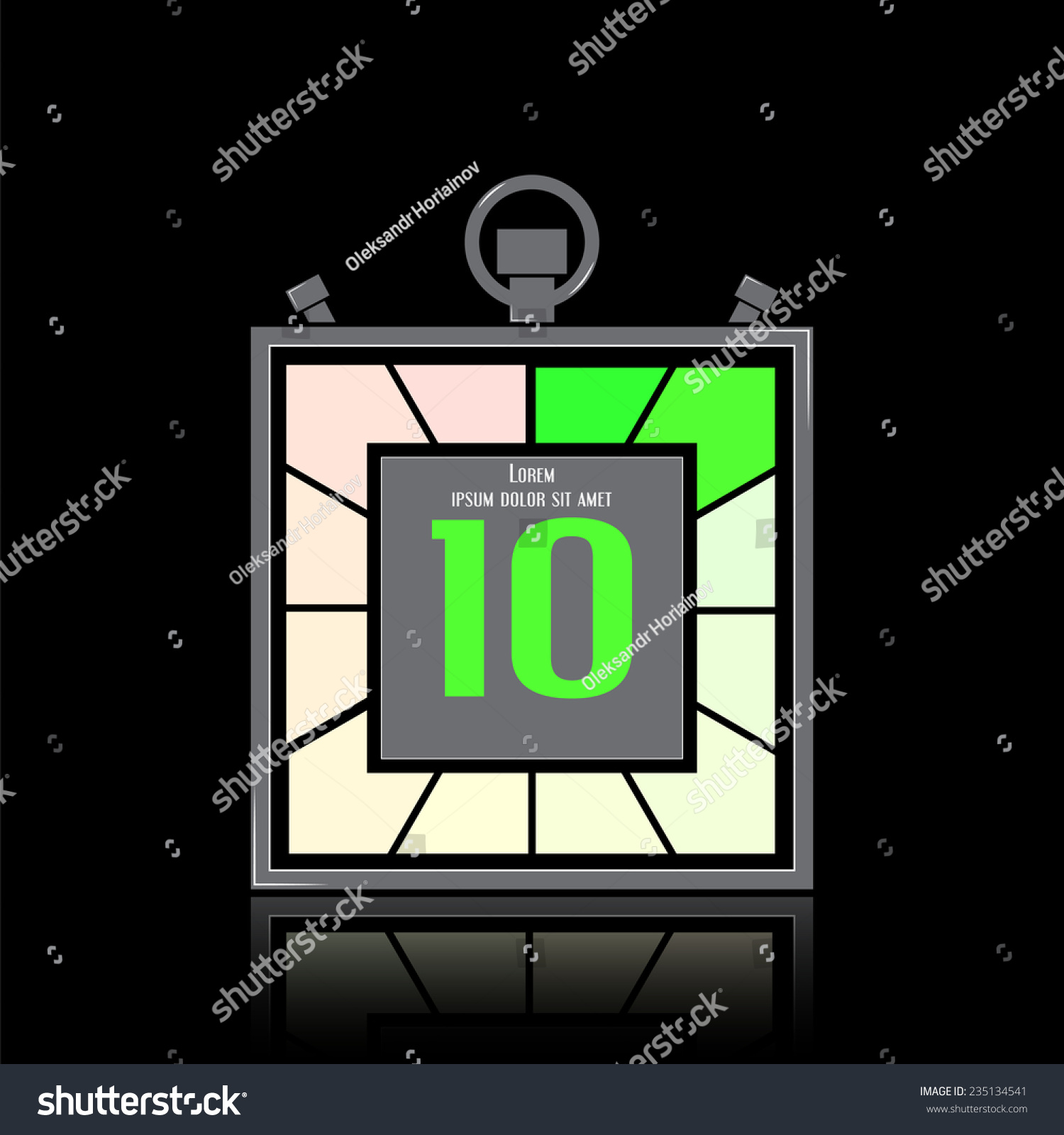 Electronic Stopwatch Icon Square Timer Ten Stock Vector (Royalty Free ...