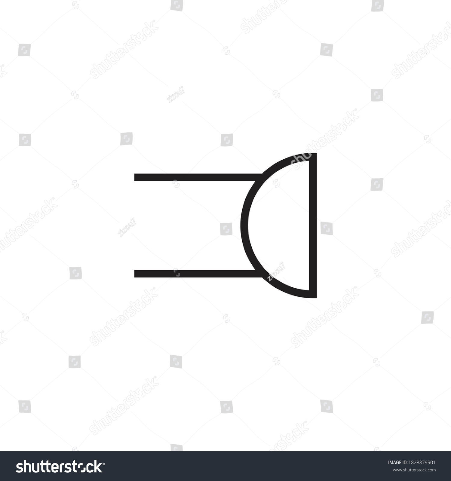 Electronic Symbol Buzzer On White Background Stock Vector (Royalty Free ...