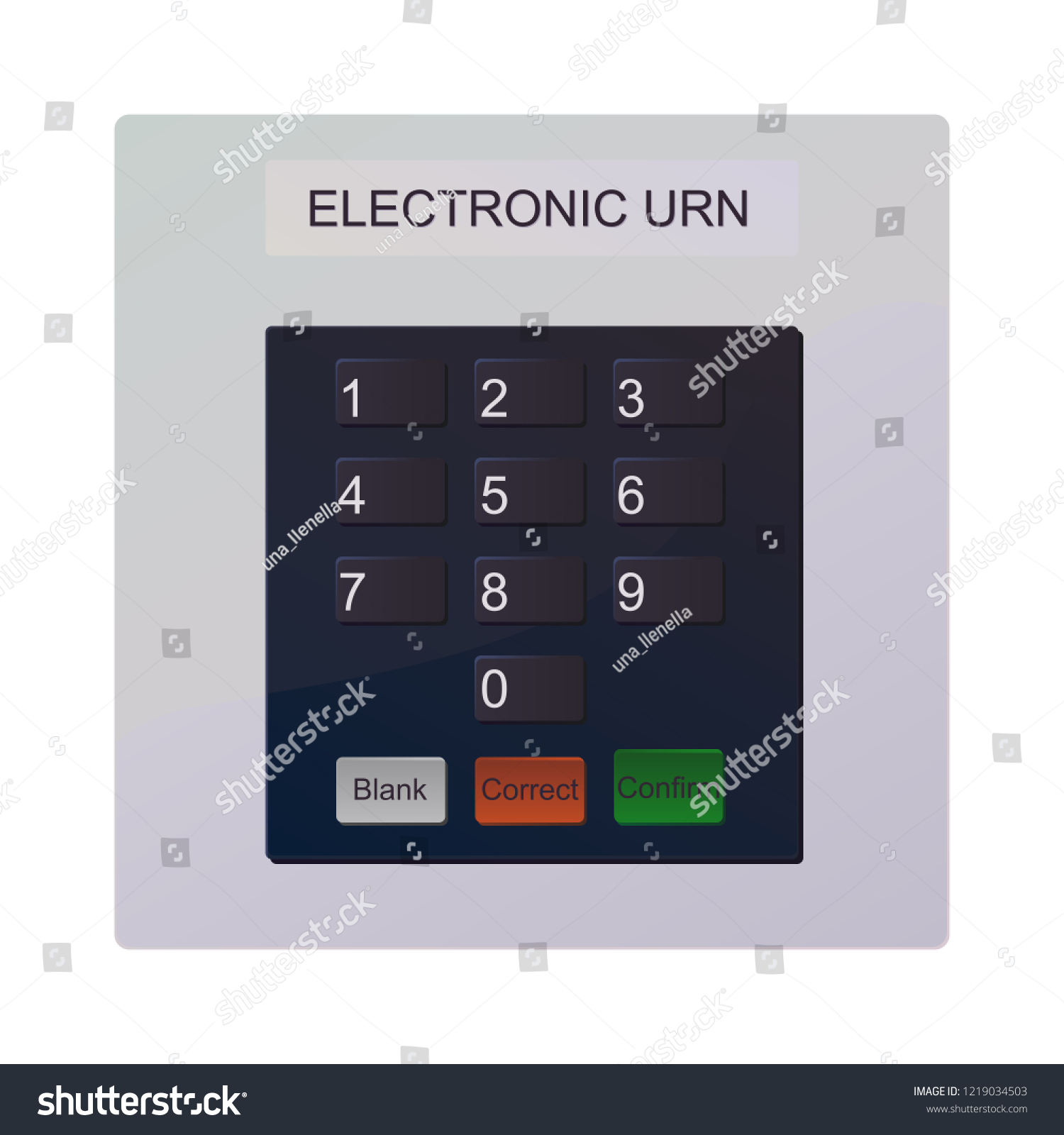 Electronic Urn Vector Illustration Stock Vector (Royalty Free) 1219034503