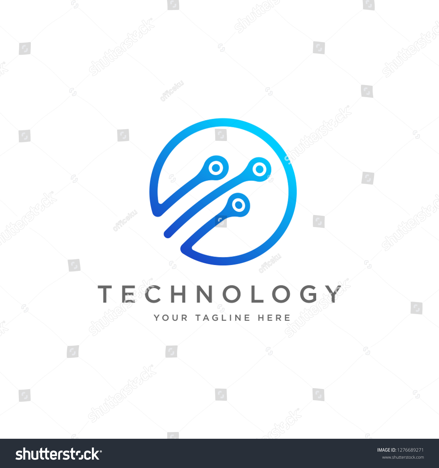 Electronic Vector Logo Template Concept Illustration Stock Vector ...