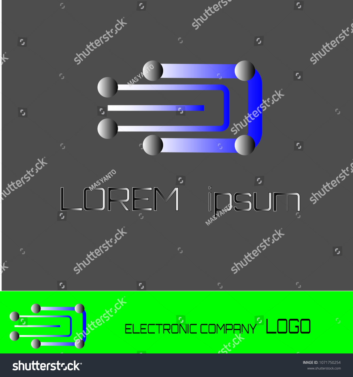 Electronics Company Logo Design Stock Vector (Royalty Free) 1071750254