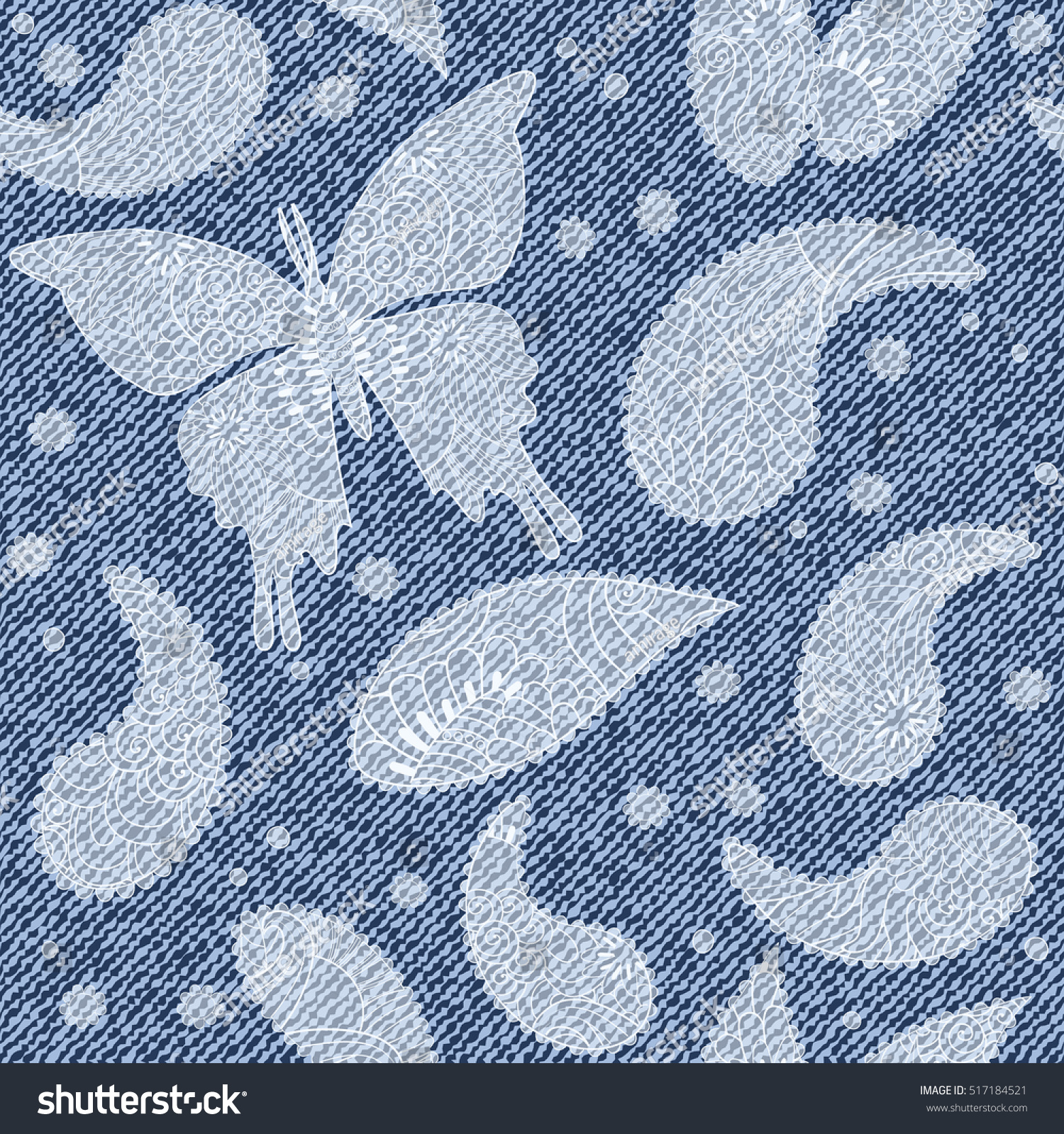 Elegance Seamless Pattern Denim Jeans Background Stock Vector (Royalty ...